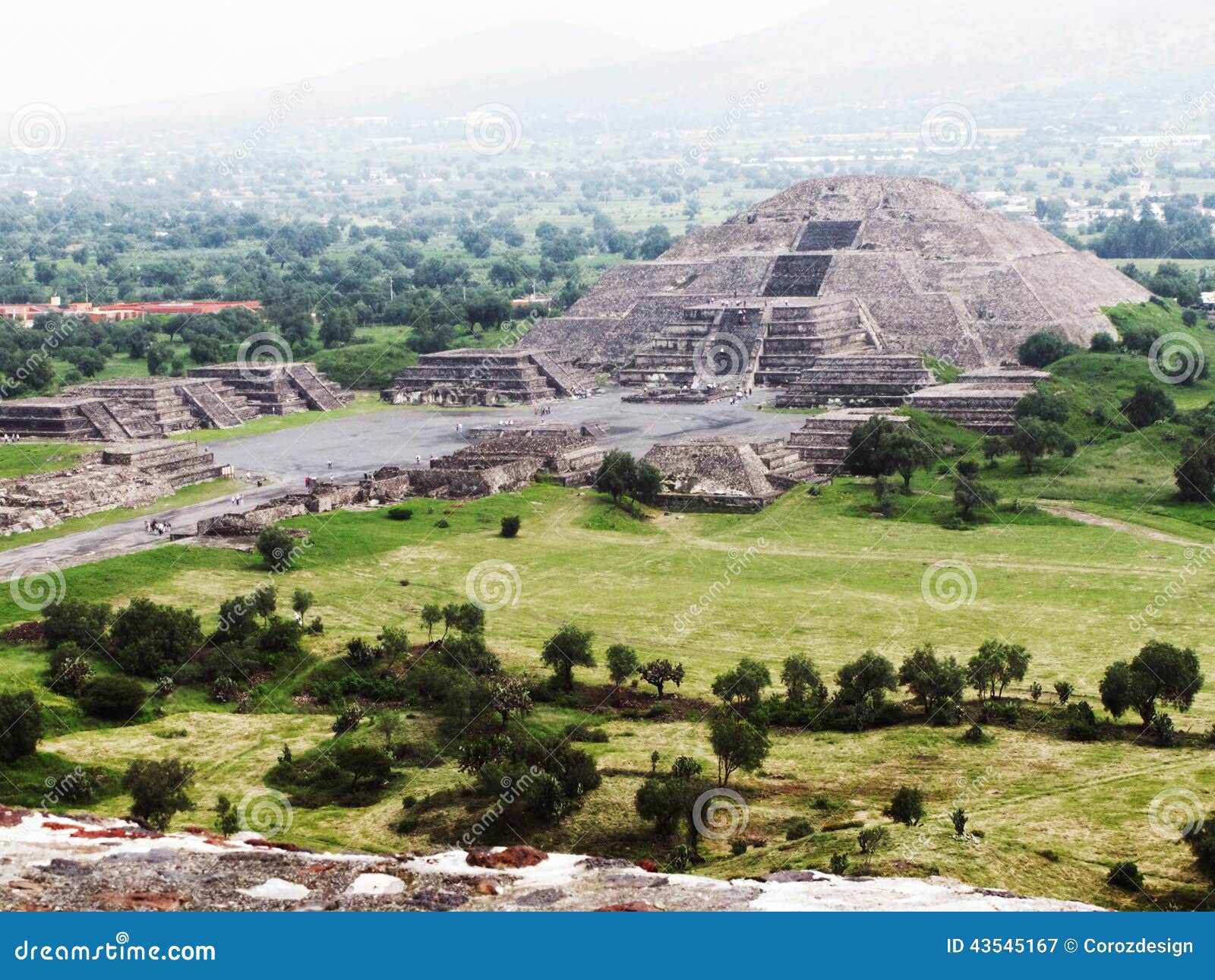 Pyramiden Von Teotihuacan Mexiko Stockbild - Bild von solenoid ...