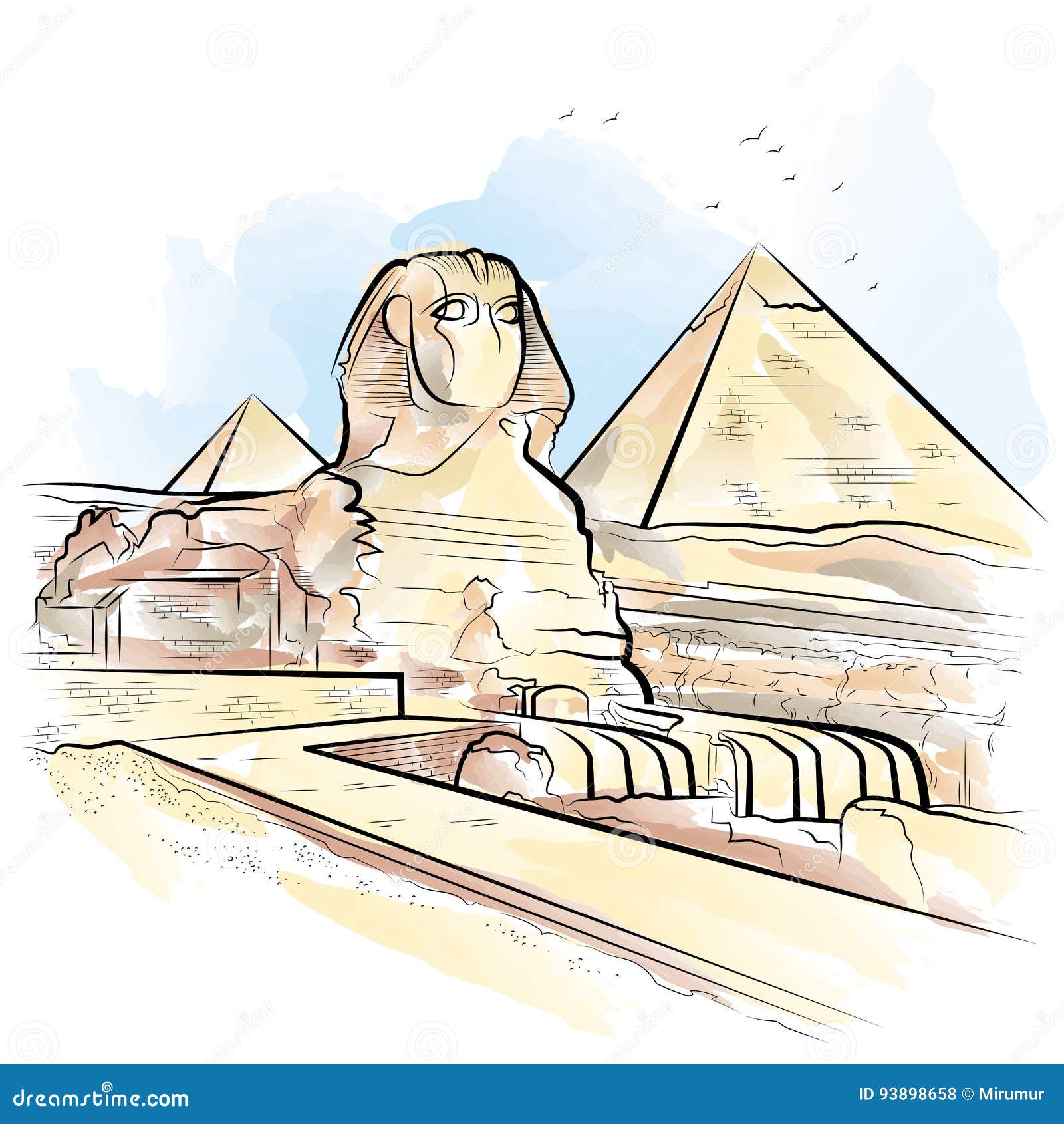 Esfinge De Gizé Desenho - FDPLEARN