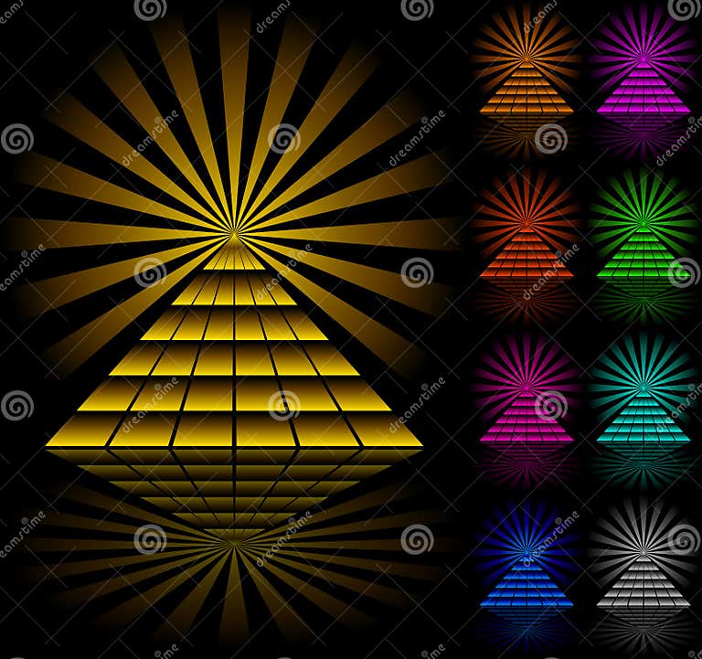 Pyramids stock vector. Illustration of egypt, color, egyptian - 6751646