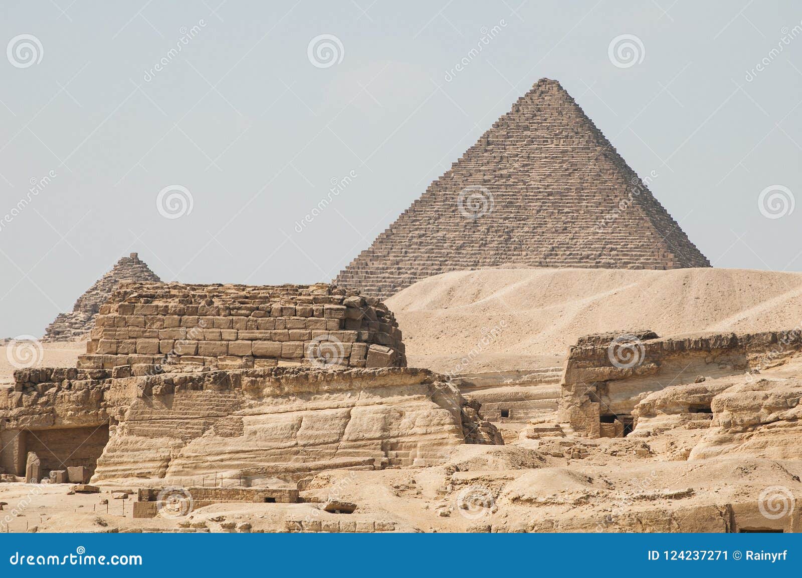 Pyramids Abu Simbel Temple of Egypt Stock Image - Image of antique ...