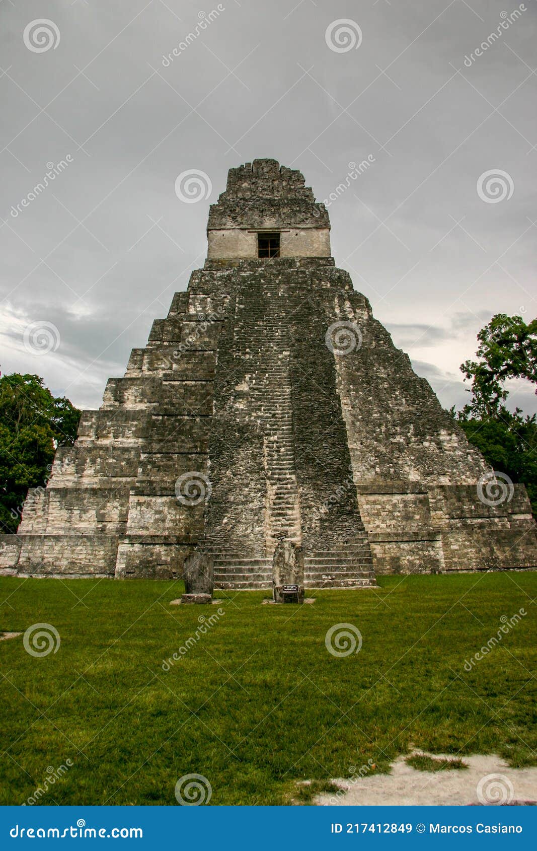 Pyramids Tikal Guatemala stock image. Image of native - 217412849