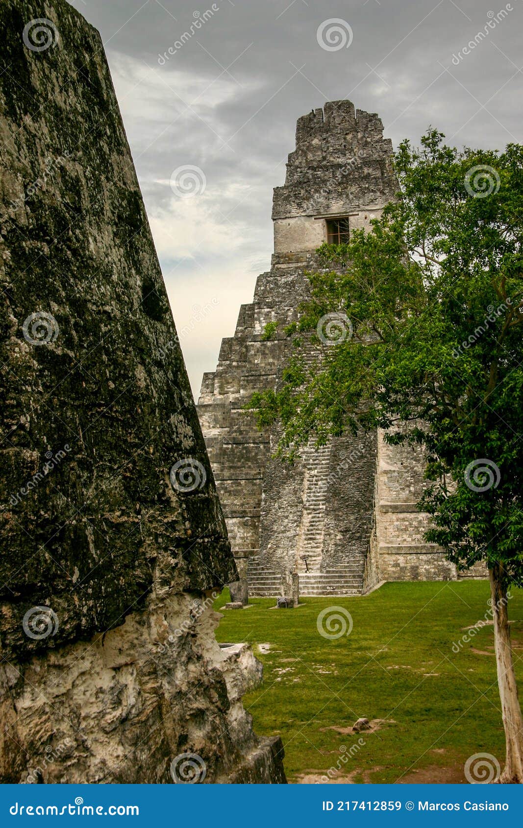 Pyramids Tikal Guatemala stock image. Image of palaces - 217412859