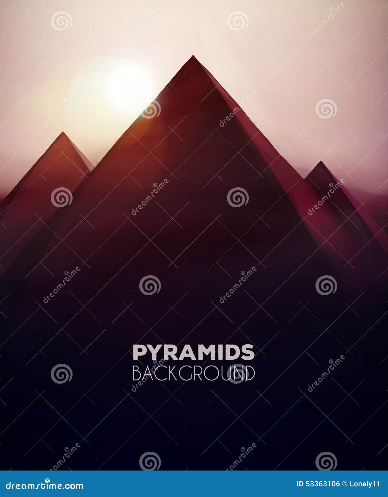 Pyramids Background stock vector. Illustration of light - 53363106