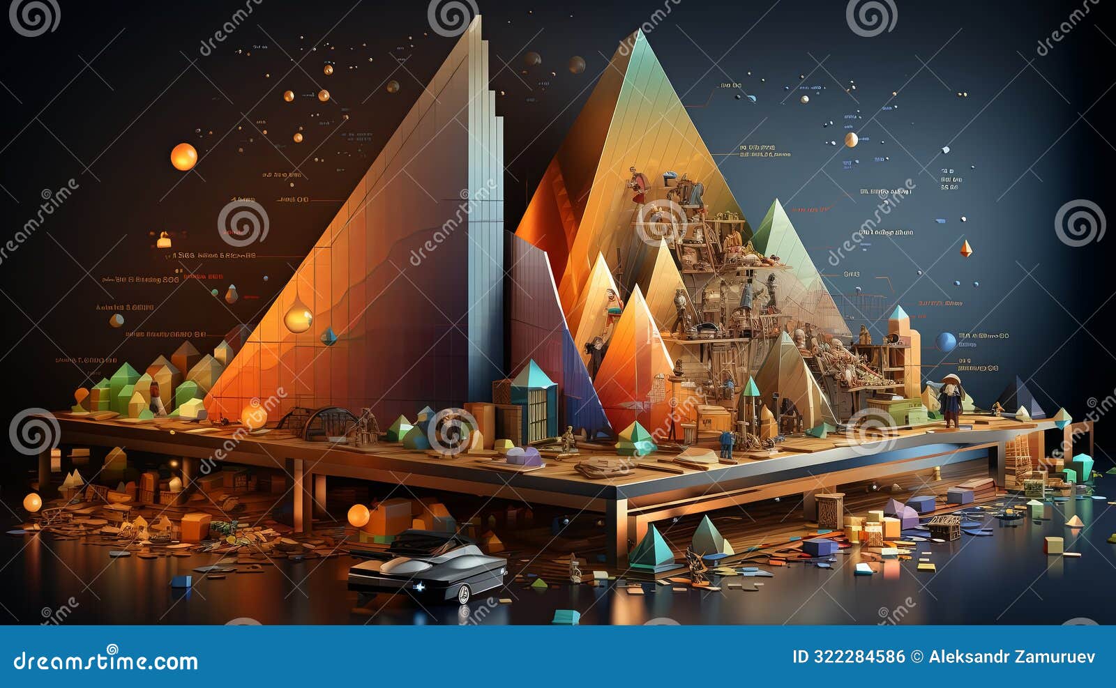 Pyramids, Bar Charts, and Other Geometric Shapes. Development or ...