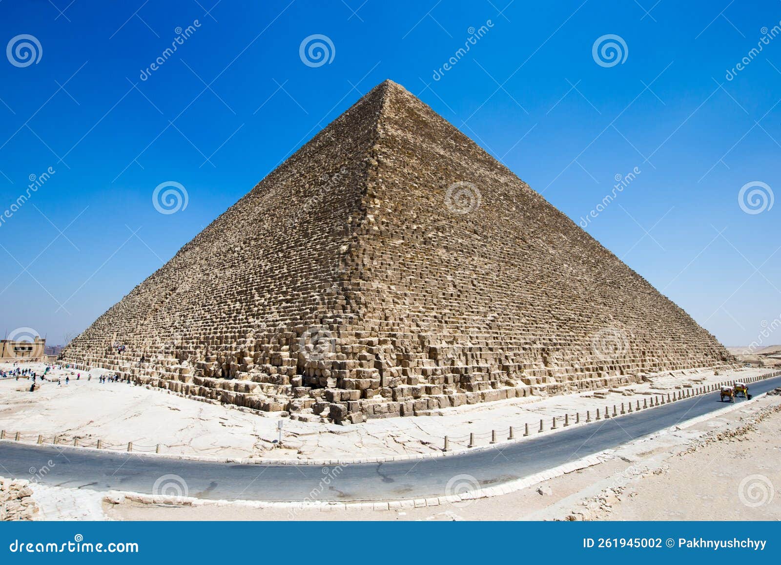 Pyramids with a Beautiful Sky of Giza in Cairo Stock Photo - Image of ...