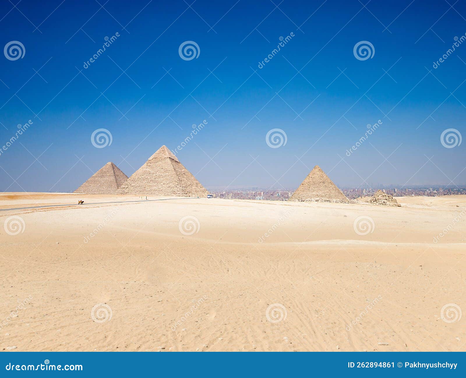 Pyramids with a Beautiful Sky of Giza in Cairo Stock Image - Image of ...