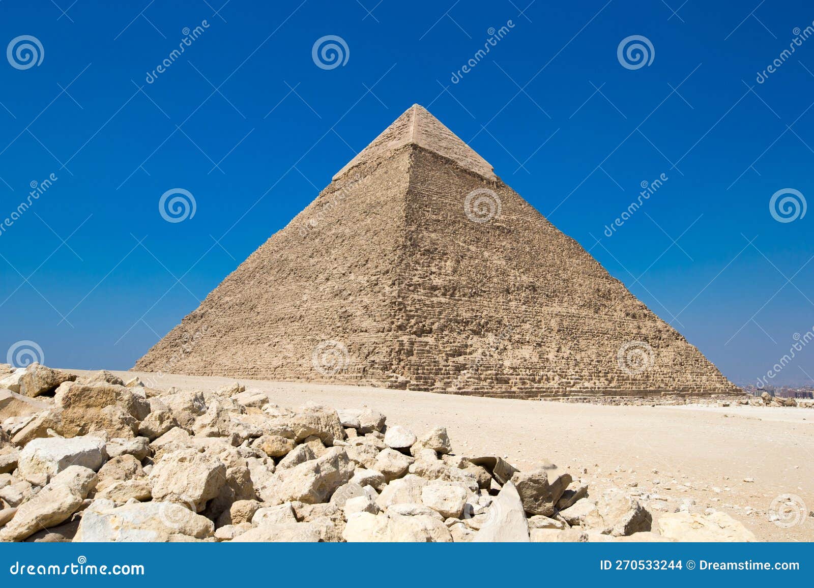 Pyramids with a Beautiful Sky of Giza in Cairo Stock Photo - Image of ...