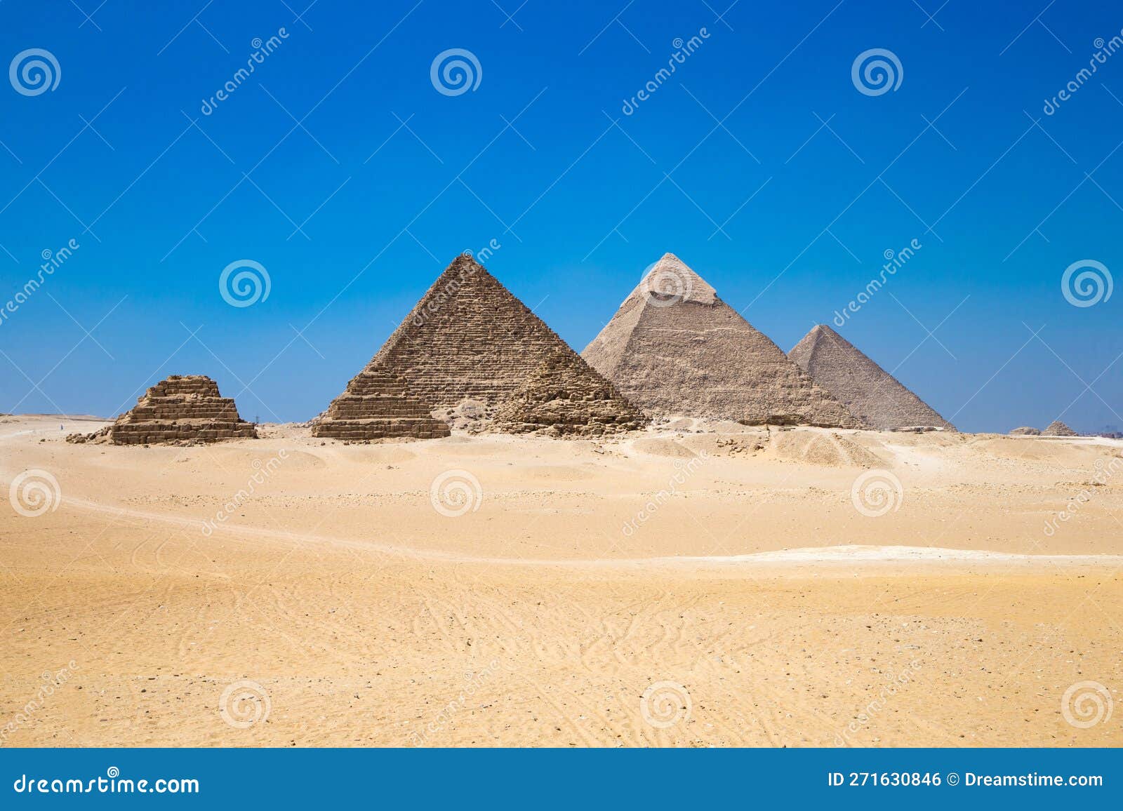 Pyramids with a Beautiful Sky of Giza in Cairo Stock Photo - Image of ...