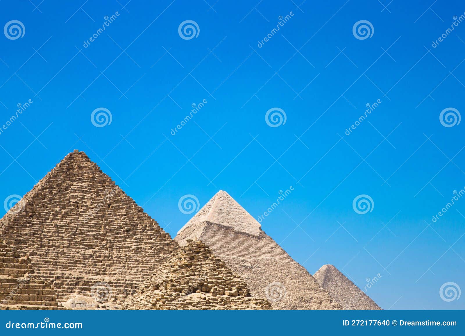 Pyramids with a Beautiful Sky of Giza in Cairo Stock Photo - Image of ...