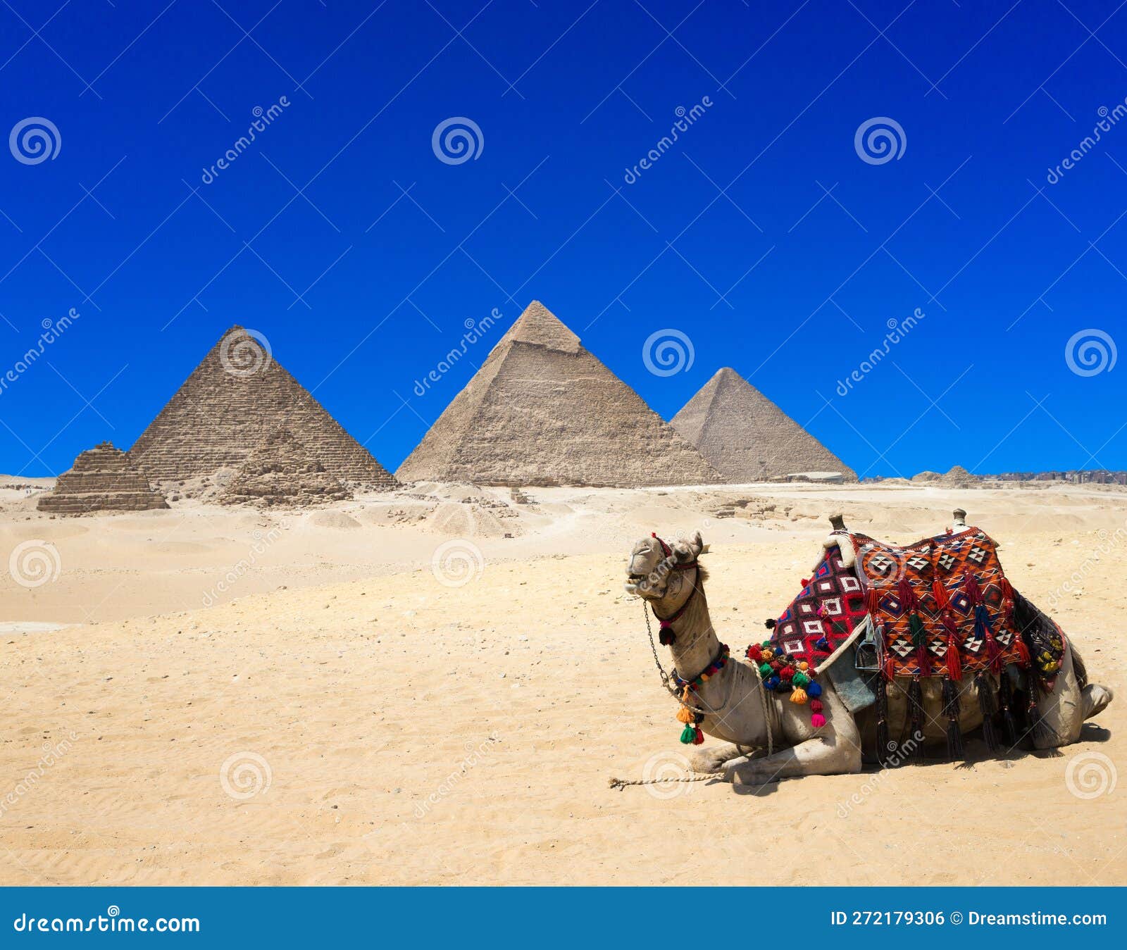 Pyramids with a Beautiful Sky of Giza in Cairo, Egypt Editorial Photo ...