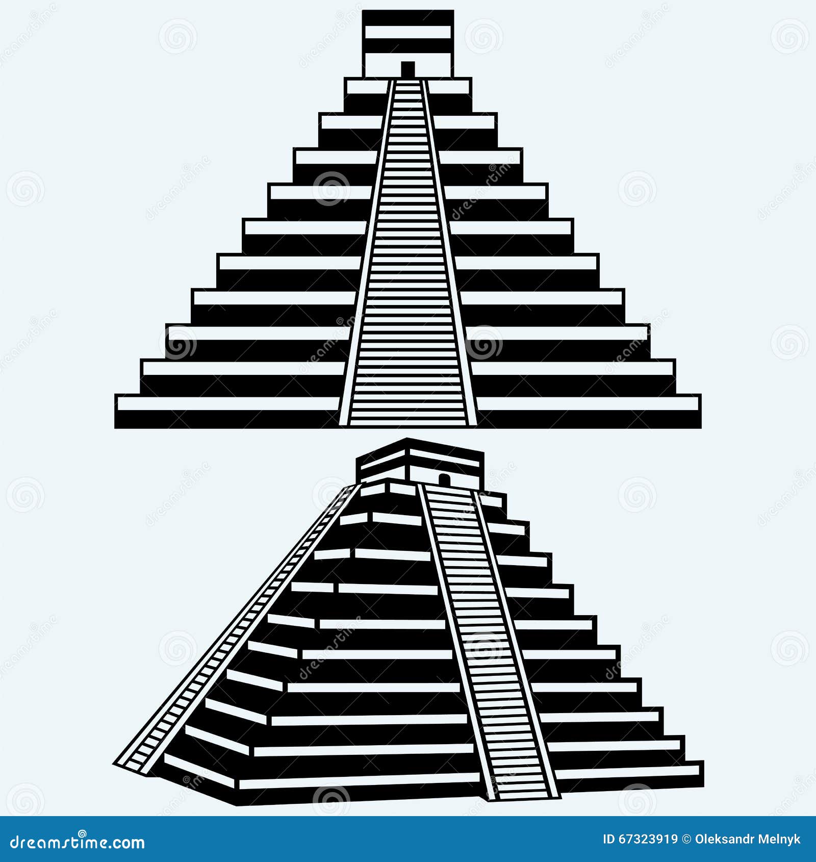 Palenque Temple In Perspective View Cartoon Vector | CartoonDealer.com ...