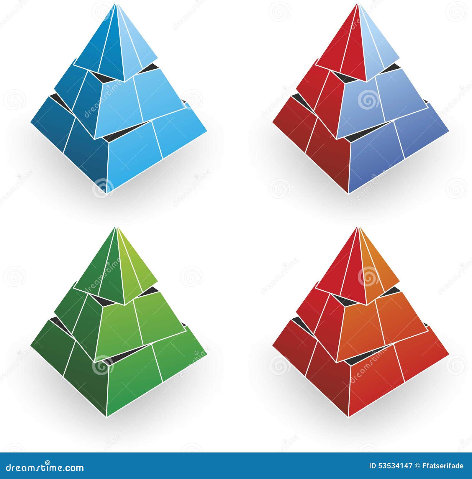 Layered Pyramids Vector Illustration | CartoonDealer.com #18507700