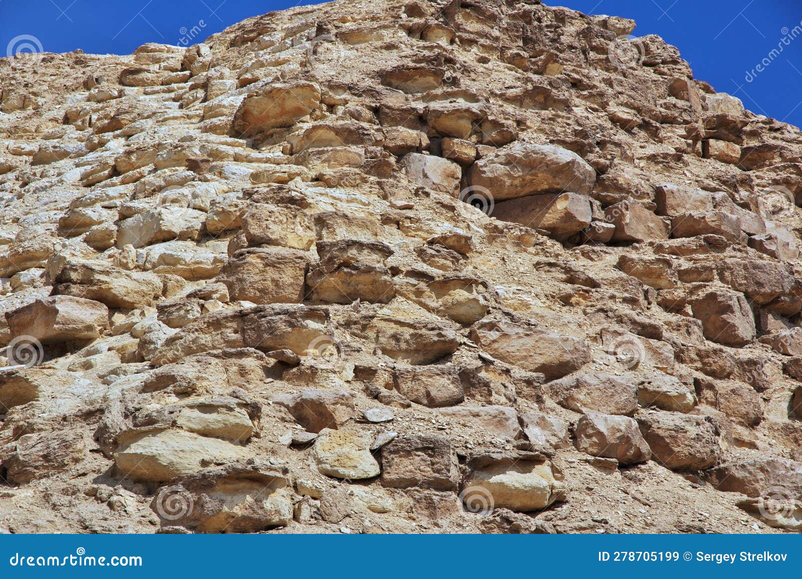 Pyramids in Dahshur, Sahara Desert, Egypt Stock Image - Image of ...