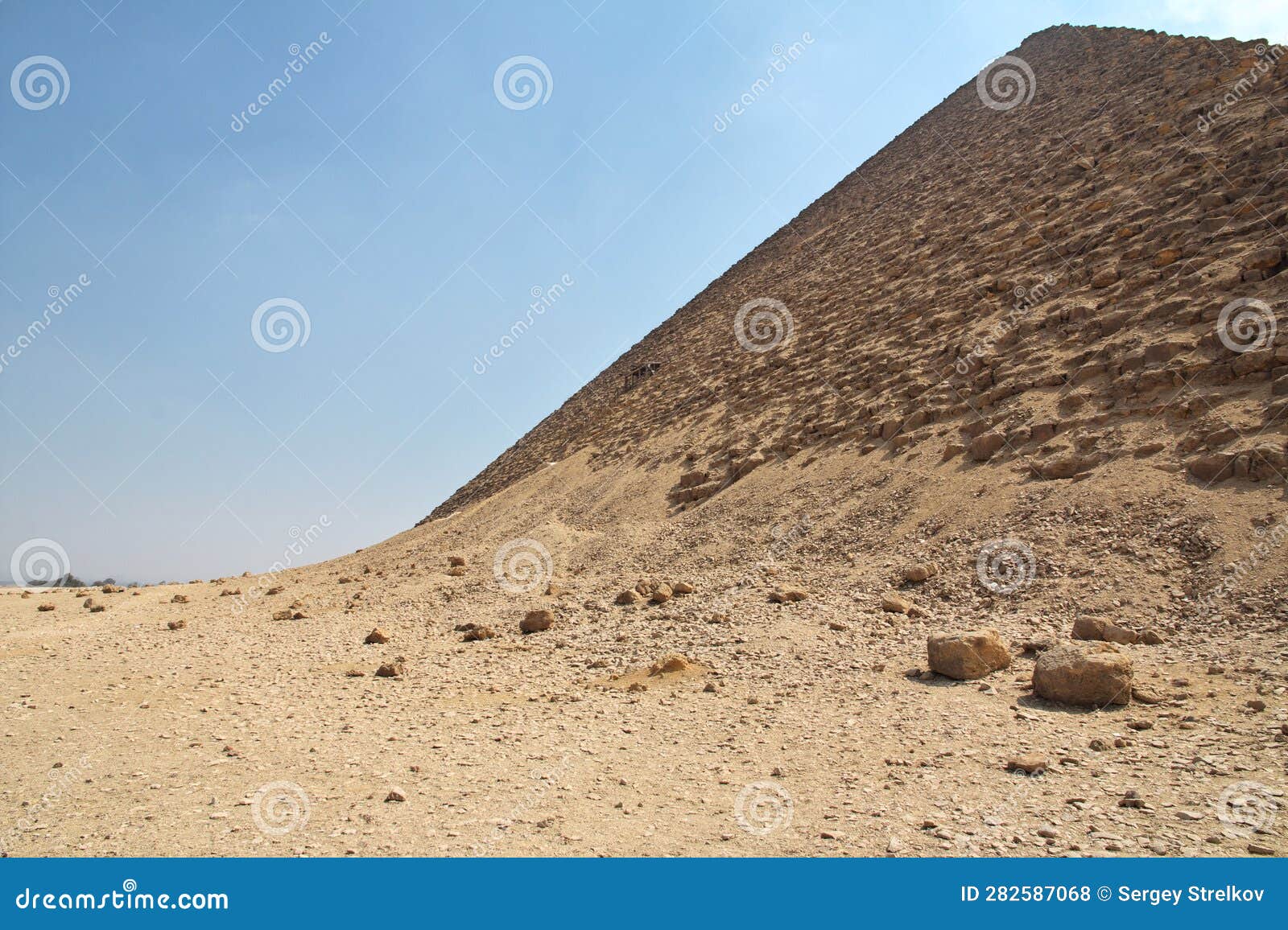 Pyramids in Dahshur, Sahara Desert, Egypt Stock Photo - Image of ...