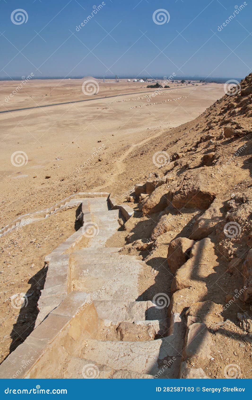 Pyramids in Dahshur, Sahara Desert, Egypt Stock Image - Image of snofru ...