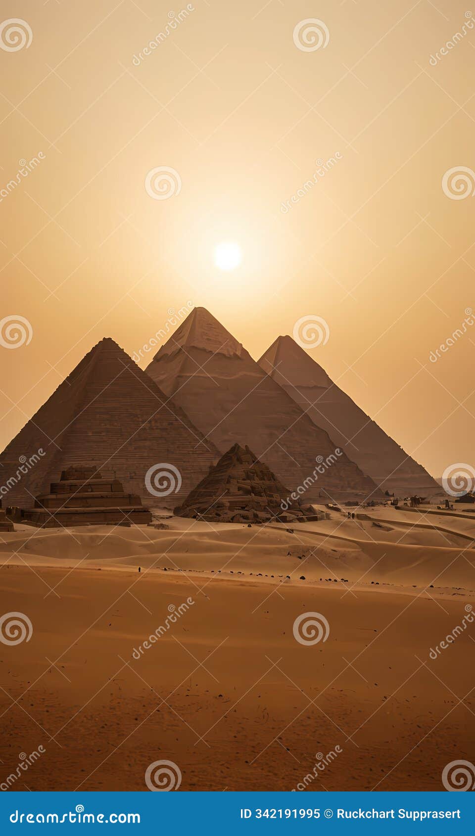 The Great Pyramids in Daylight Stock Image - Image of pyramids, ancient ...