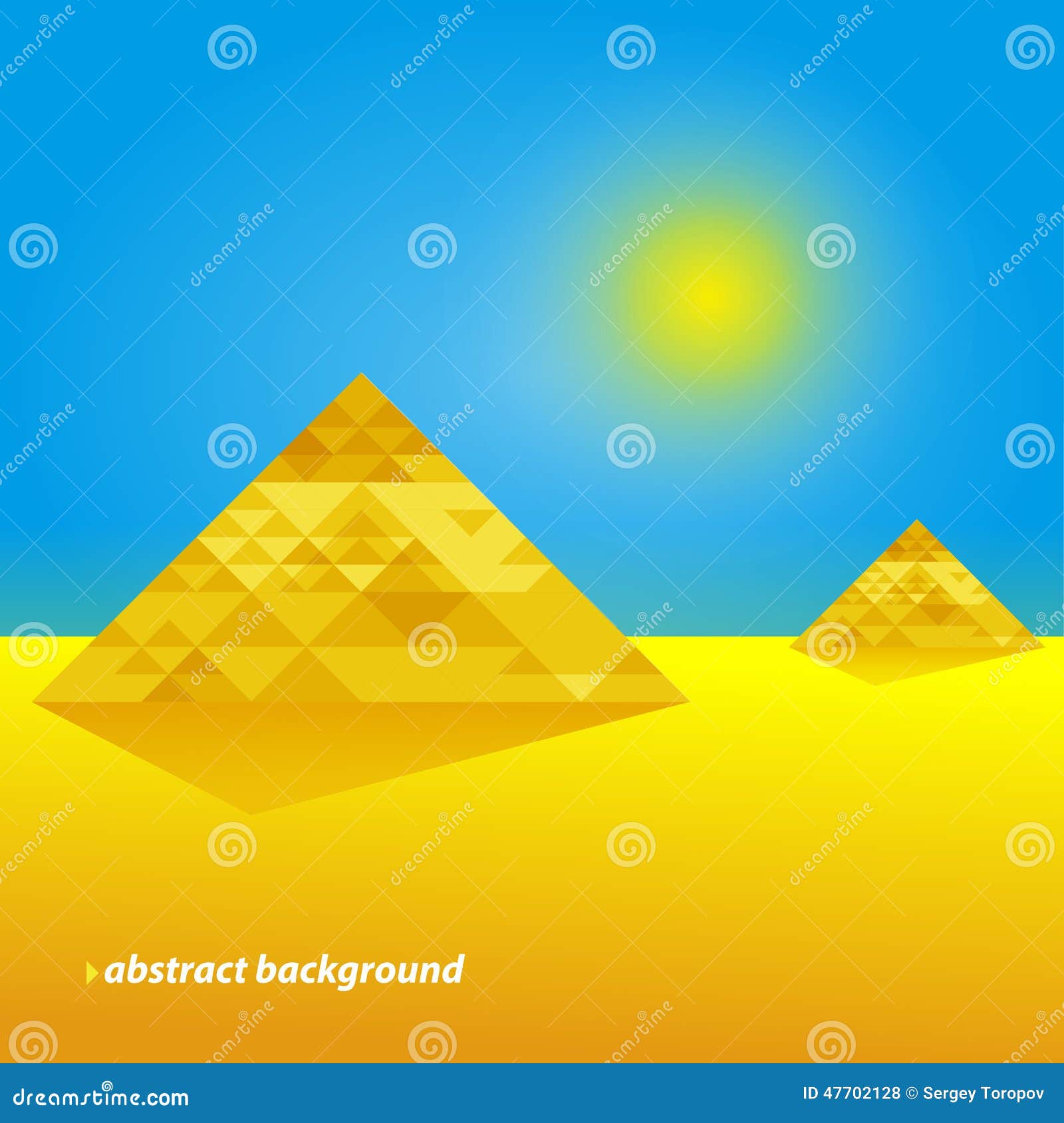 Pyramids in the Desert. Abstract Background Stock Vector - Illustration ...