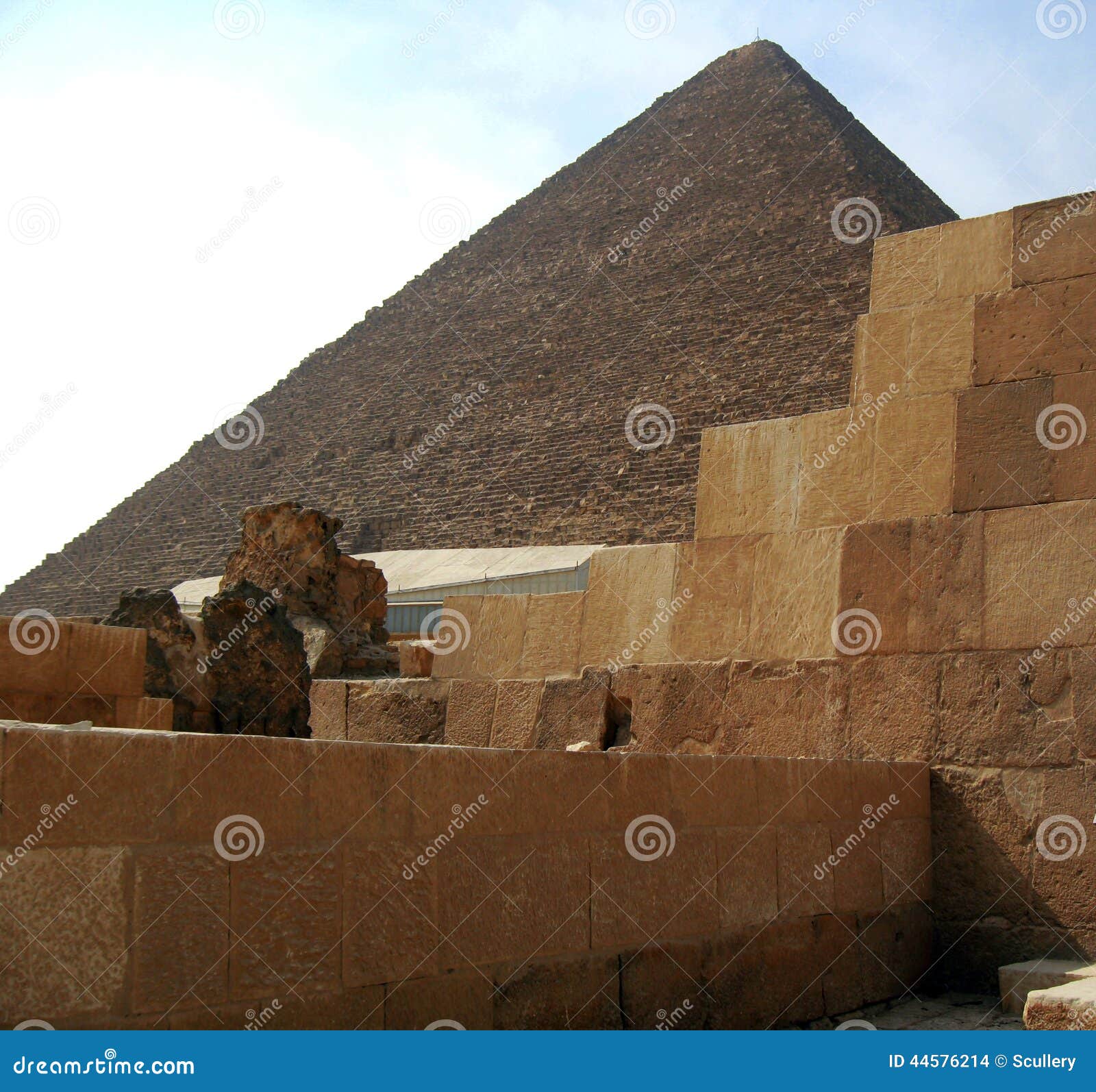 Pyramids in Desert of Egypt in Giza Stock Photo - Image of pyramid ...