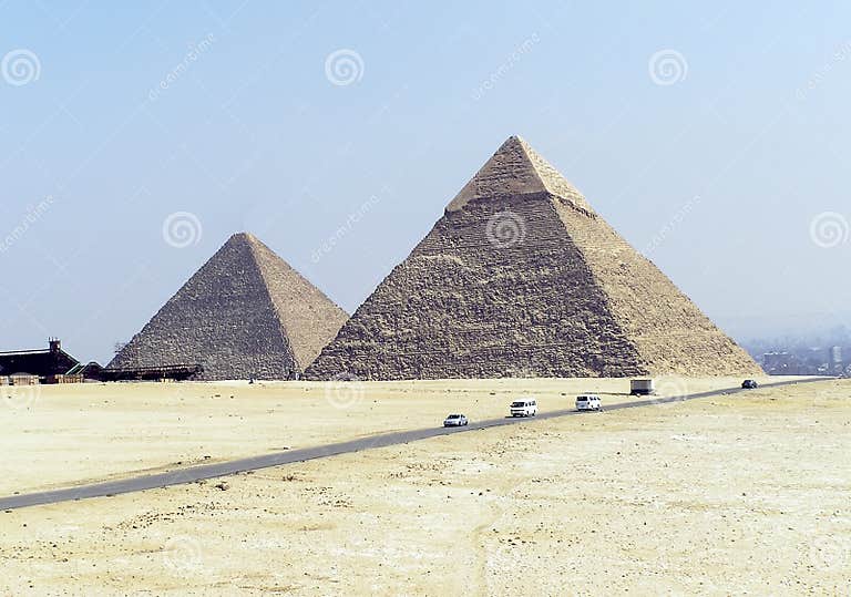 Pyramids of Egypt (two) stock image. Image of temple, pharaoh - 266775