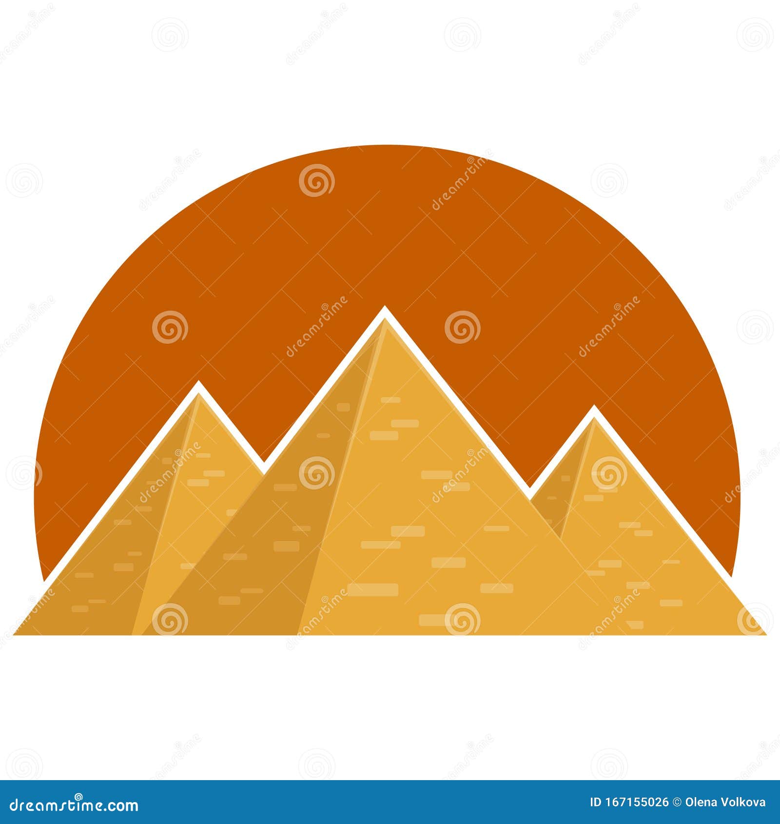 The Pyramids. Egyptian Pyramids. Vector Illustration Of The Pyramids ...