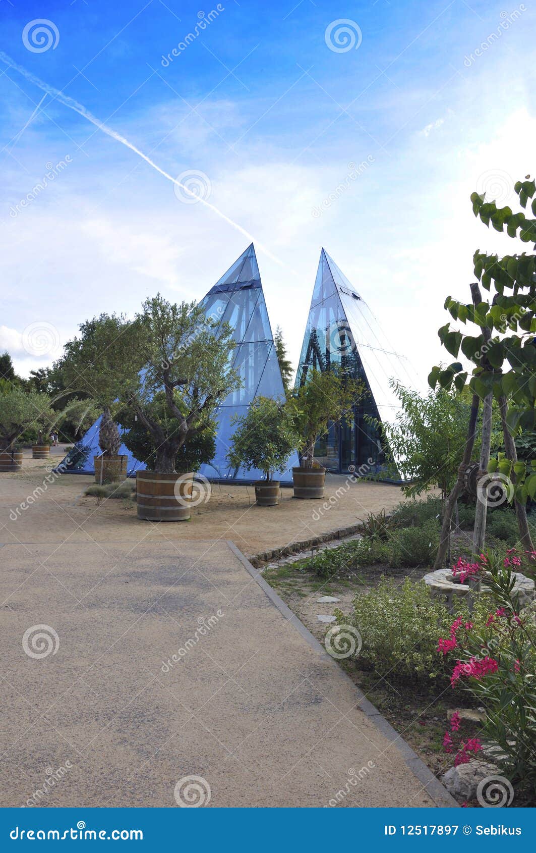 Pyramids in garden stock image. Image of happy, empty - 12517897