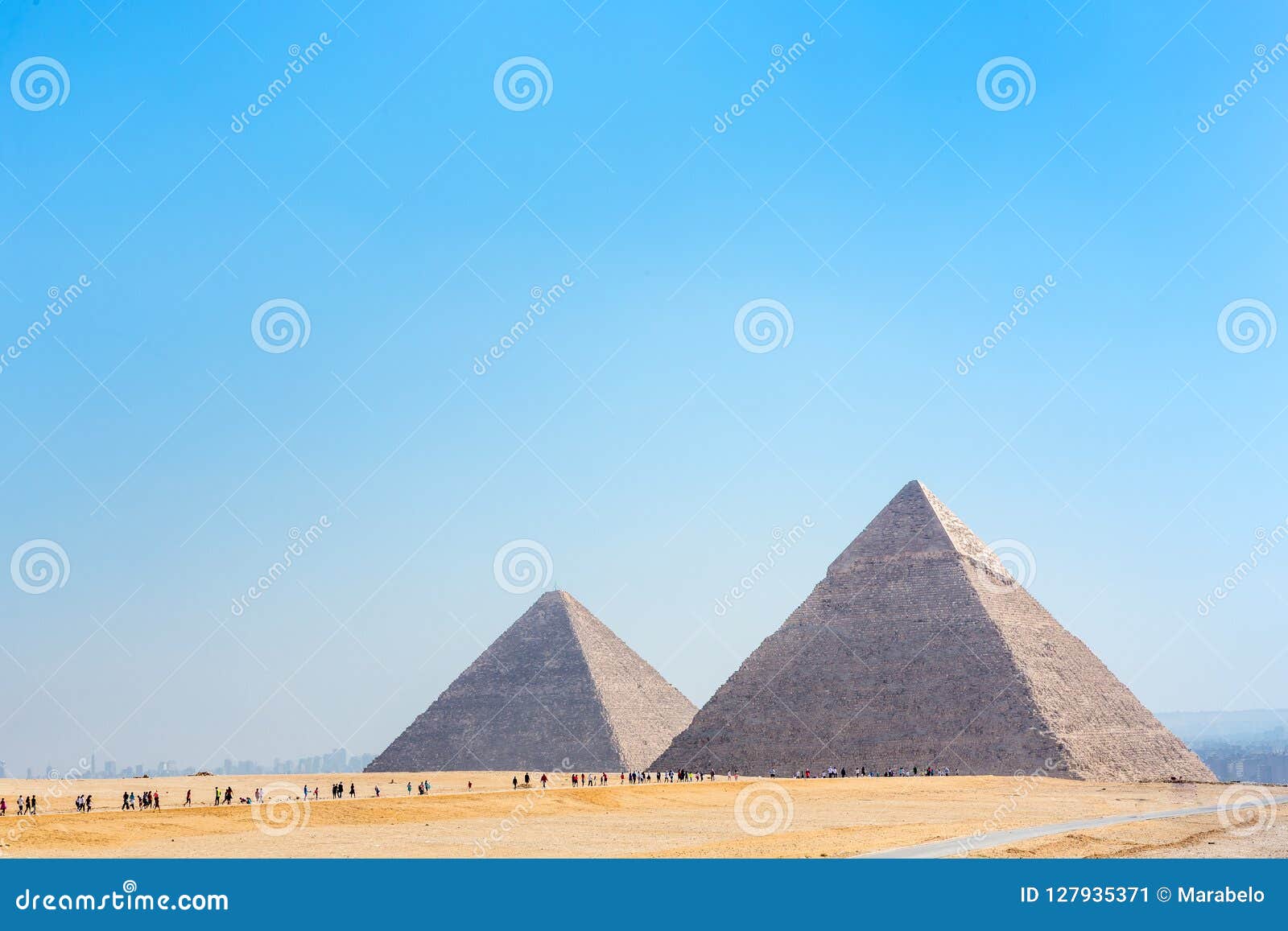 The Pyramids at Giza in Egypt Stock Image - Image of antiquities ...
