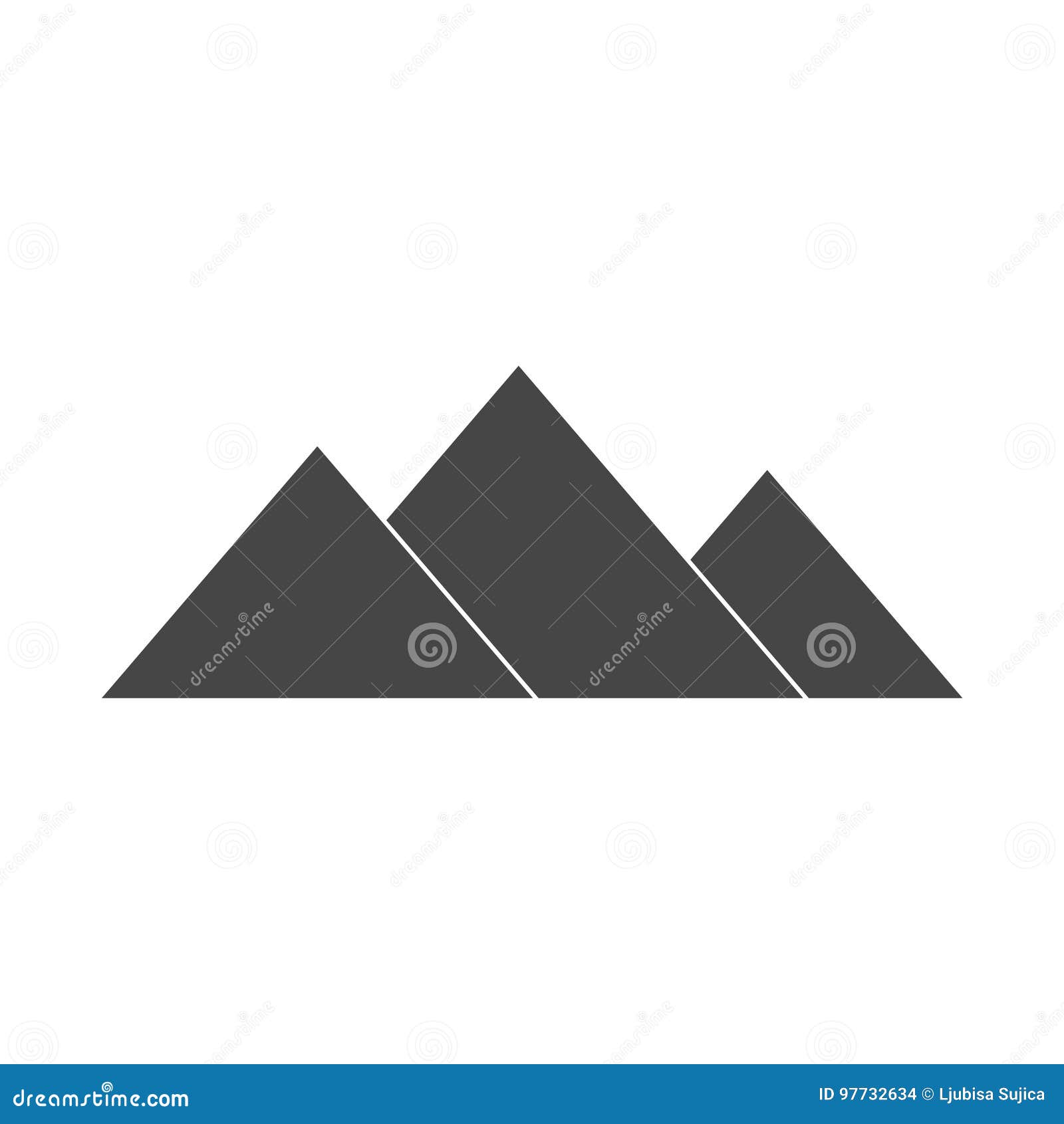 The Pyramids at Giza in Egypt, Pyramid Complex Icon Stock Vector ...