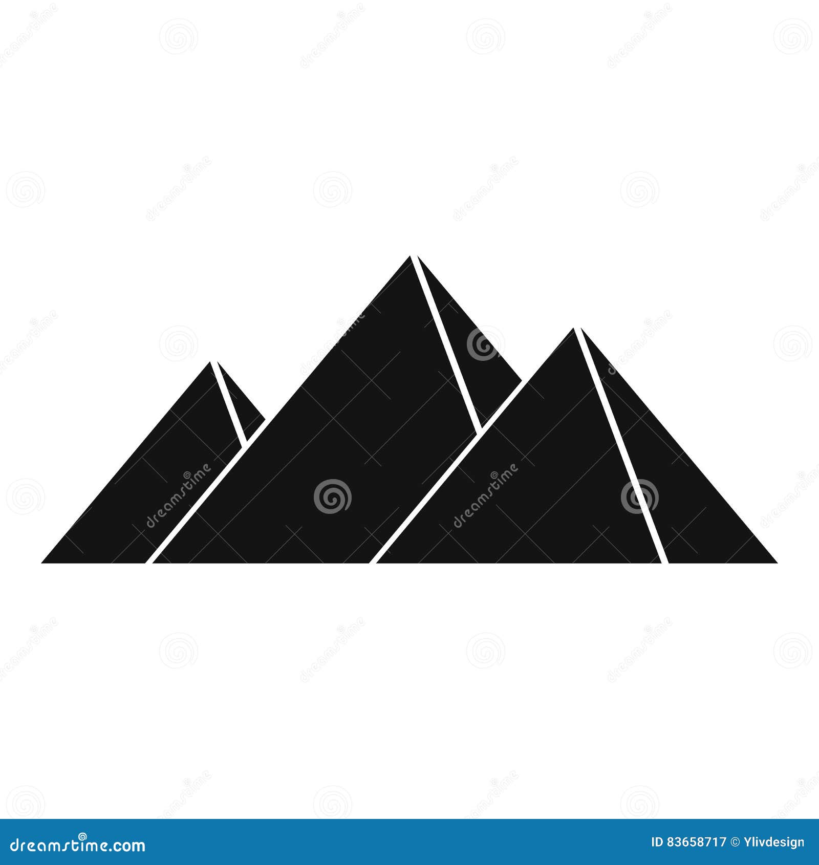 Pyramids in Giza Icon, Simple Style Stock Vector - Illustration of ...