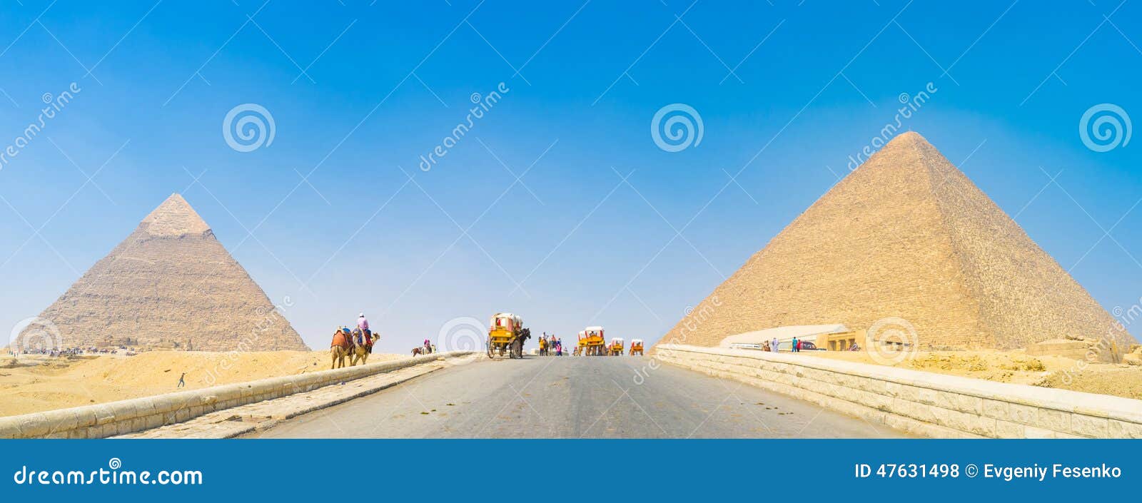 The Pyramids of Giza stock photo. Image of site, ancient - 47631498