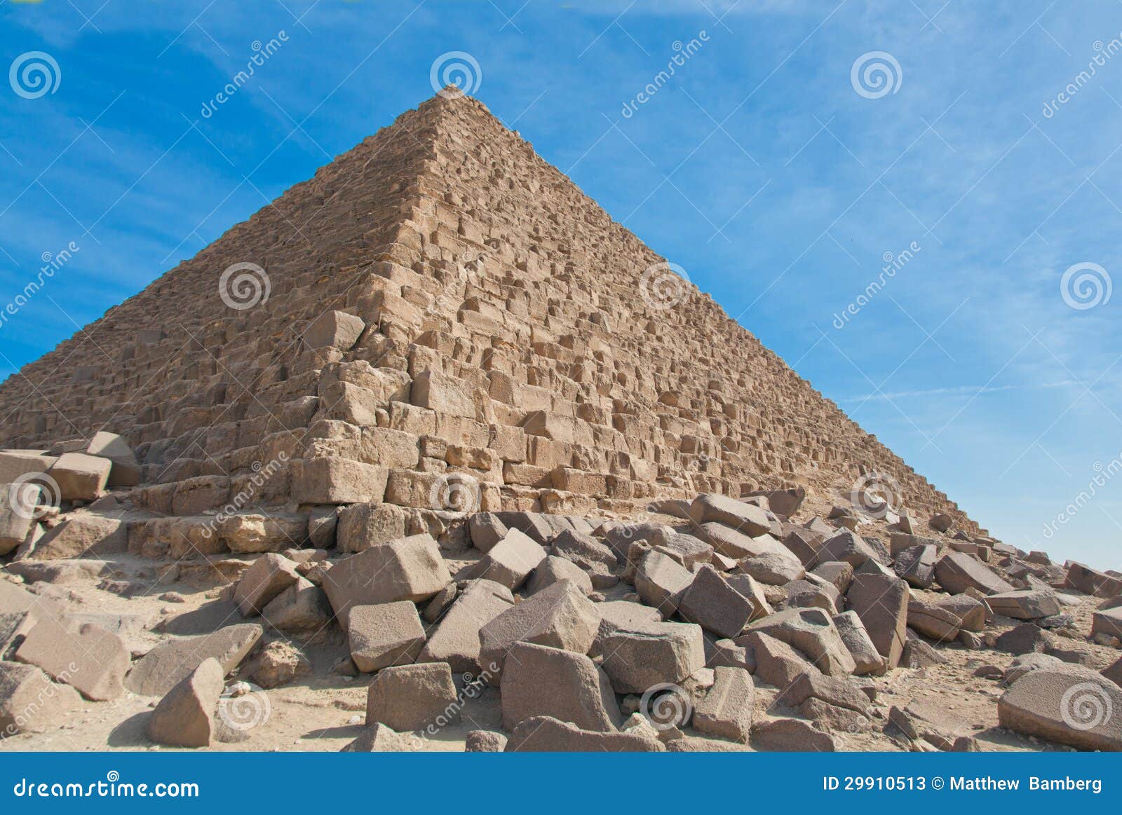 Pyramid with Tumbling Rocks Stock Image - Image of attraction, ancient ...