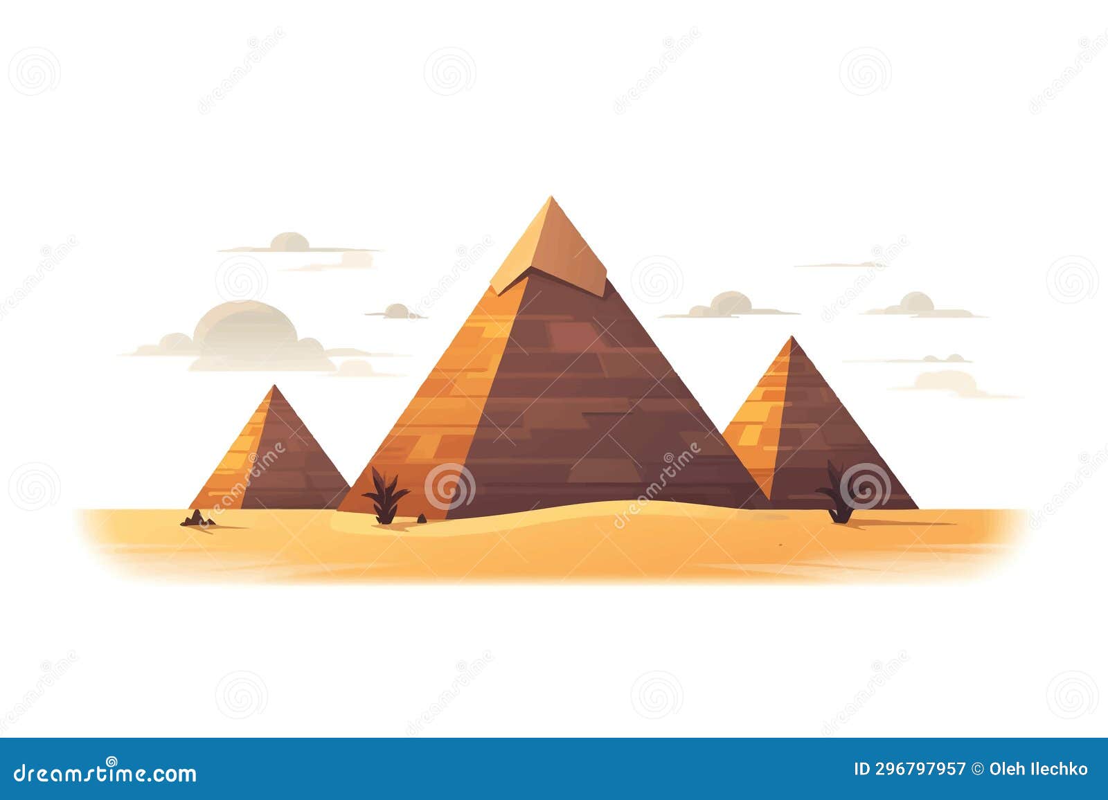 Pyramids of Giza Vector Flat Minimalistic Isolated Illustration Stock ...