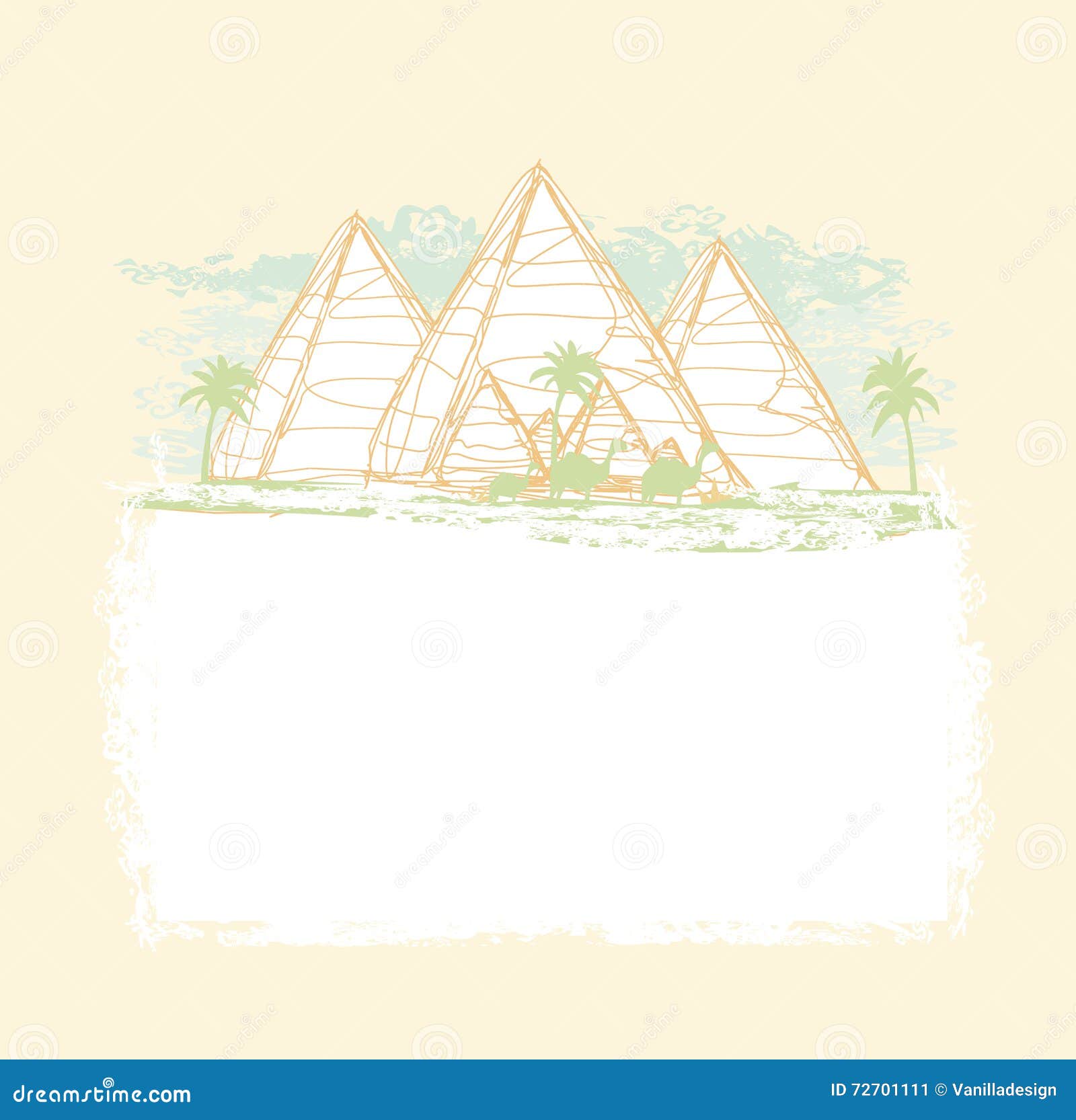 Pyramids Of Giza. Egypt Continuous Line Drawing. One Line Sketch Of ...