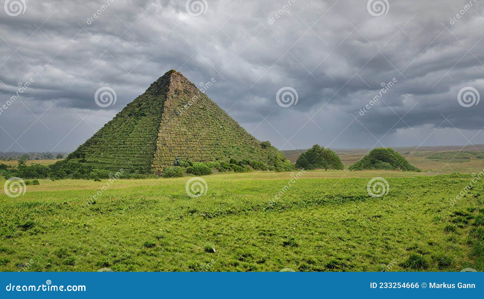 Pyramids in Green Surroundings Stock Photo - Image of culture ...