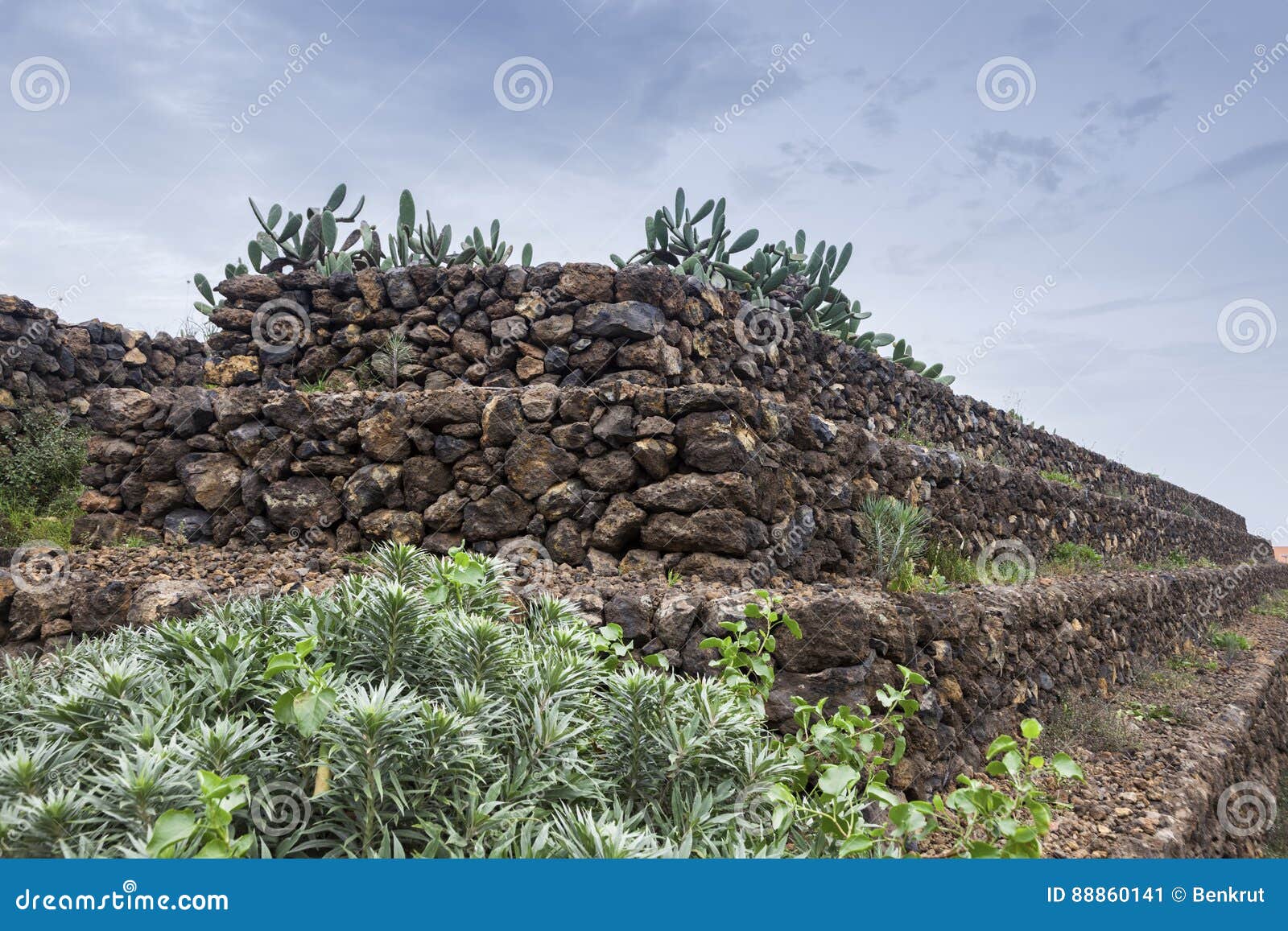 Pyramids of Guimar stock image. Image of pyramid, cityscape - 88860141