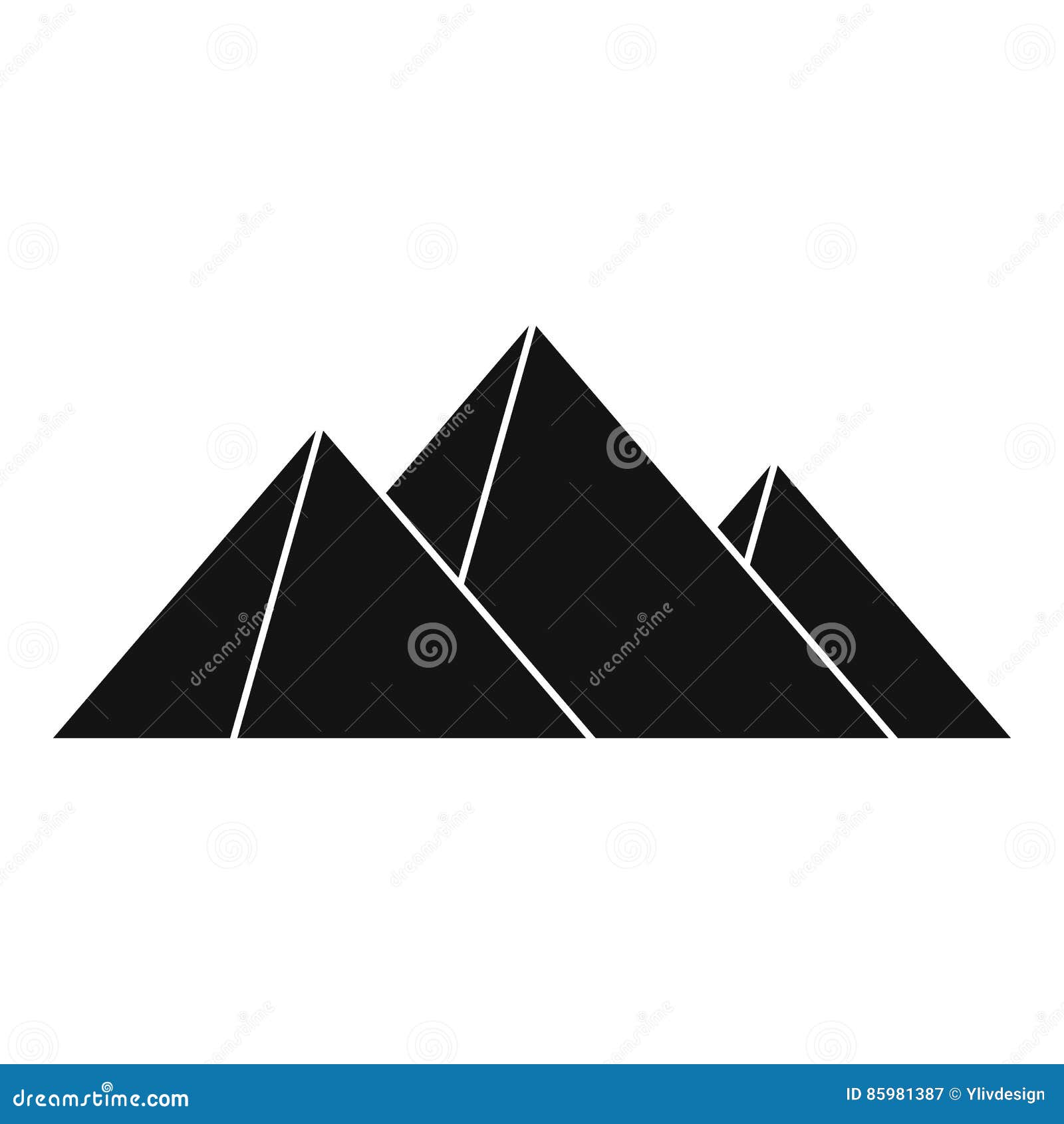 Pyramids Icon, Simple Style Stock Vector - Illustration of camel ...
