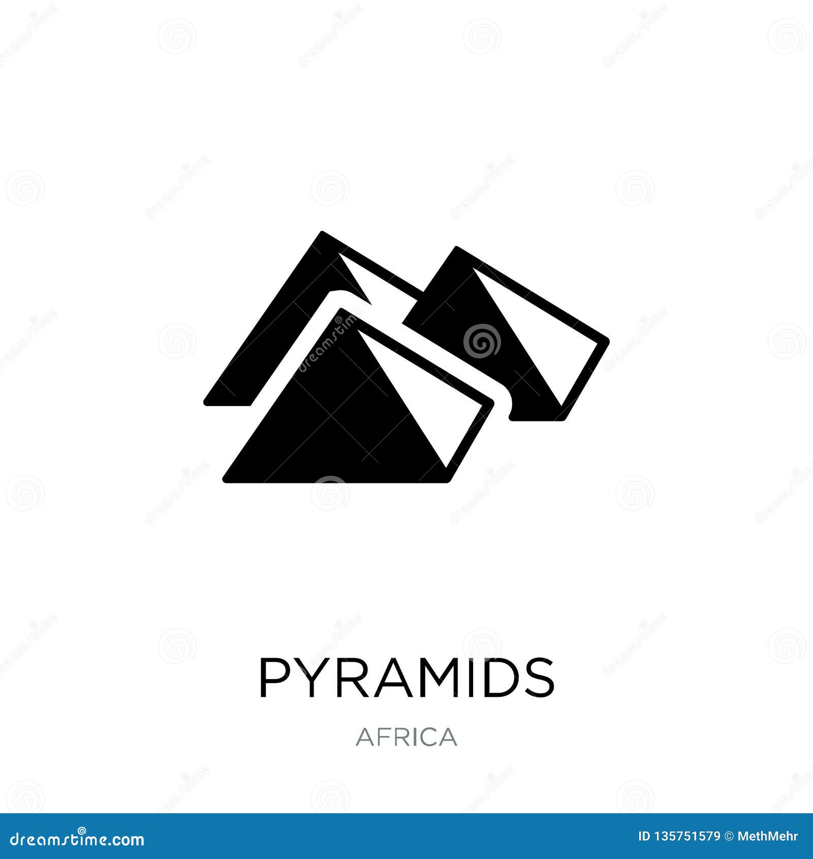Pyramids Icon Symbol History Architecture Cartoon Vector ...