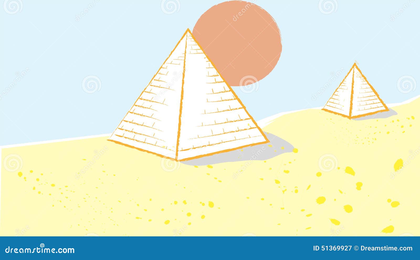Pyramids stock illustration. Illustration of pyramid - 51369927