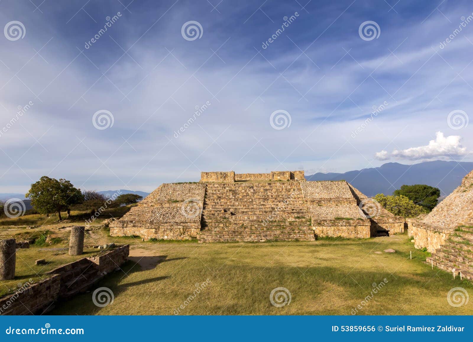 Pyramids at Monte Alban stock photo. Image of tourism - 53859656