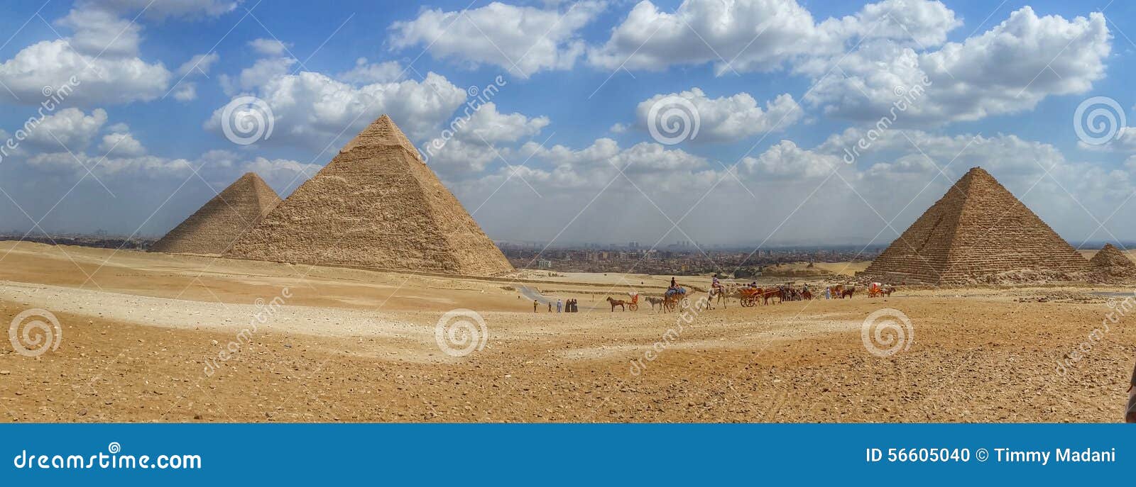 Pyramids stock photo. Image of travel, panorama, egypt - 56605040
