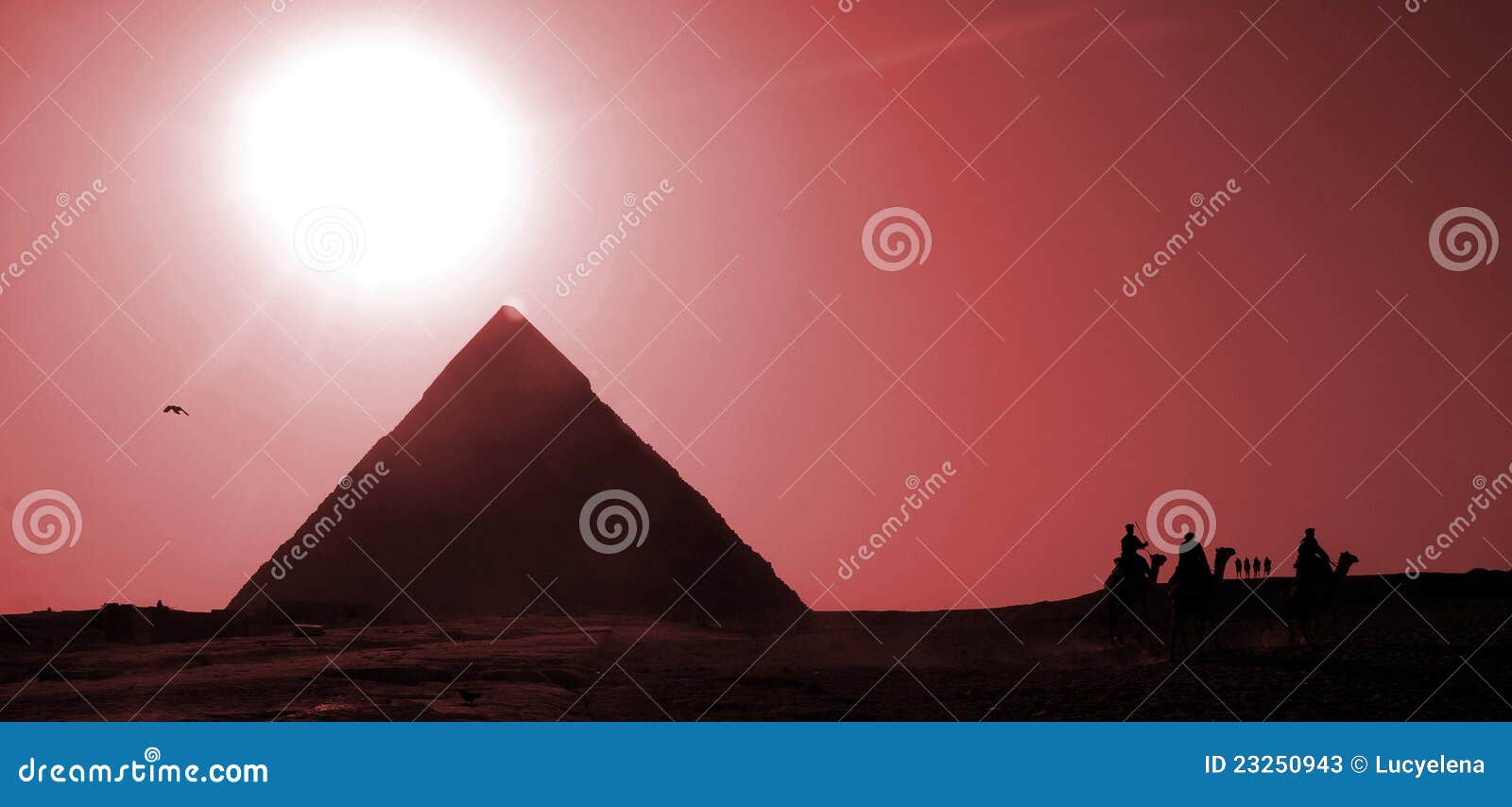 Pyramids at red sunset stock image. Image of pyramids - 23250943