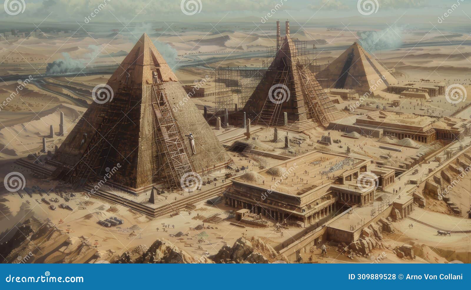 Pyramids Rising: Stunning Depiction Of Gizeh's Monumental Construction ...