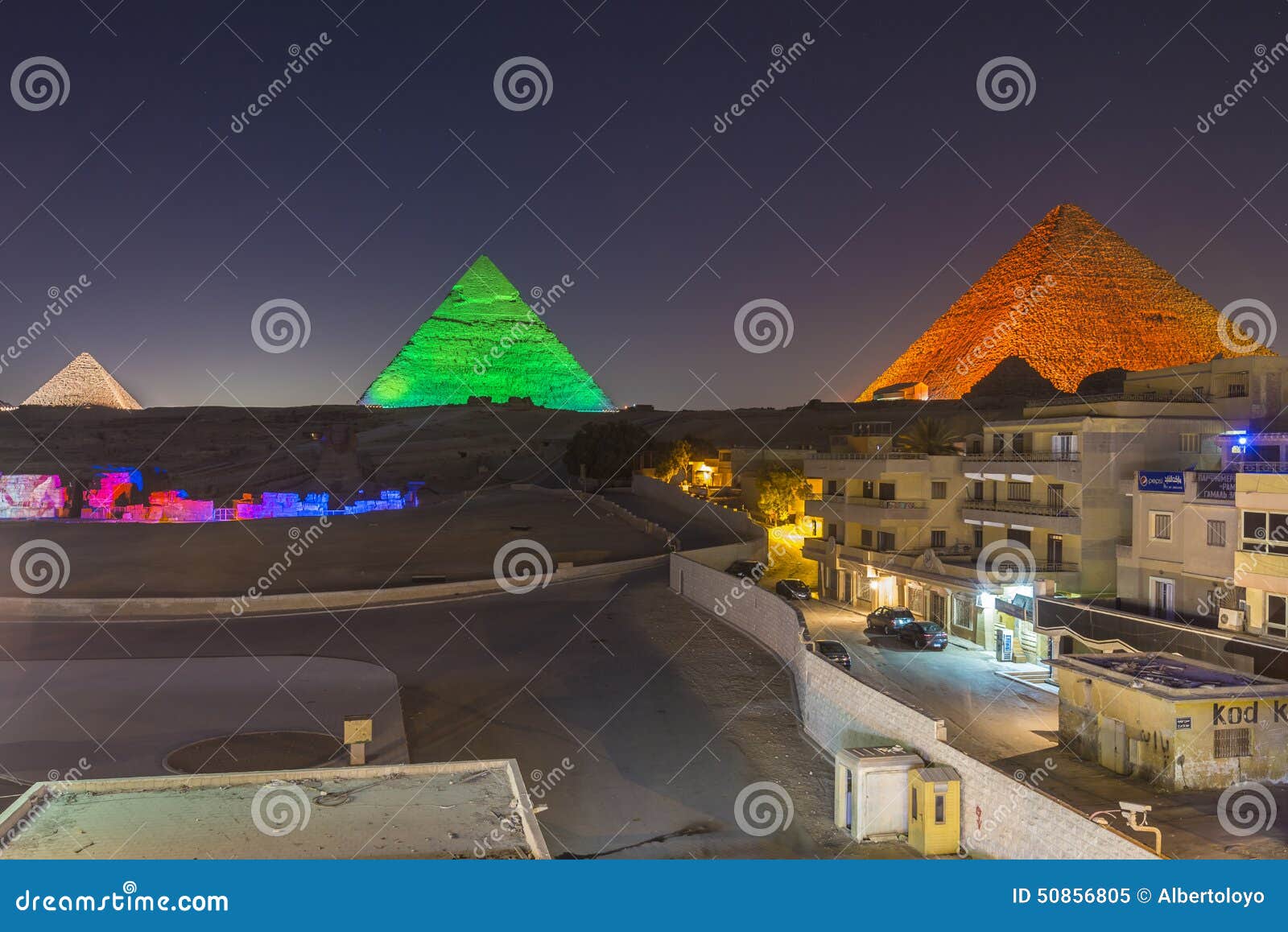 Pyramids Sound and Light Show, Giza, Egypt Editorial Image - Image of ...