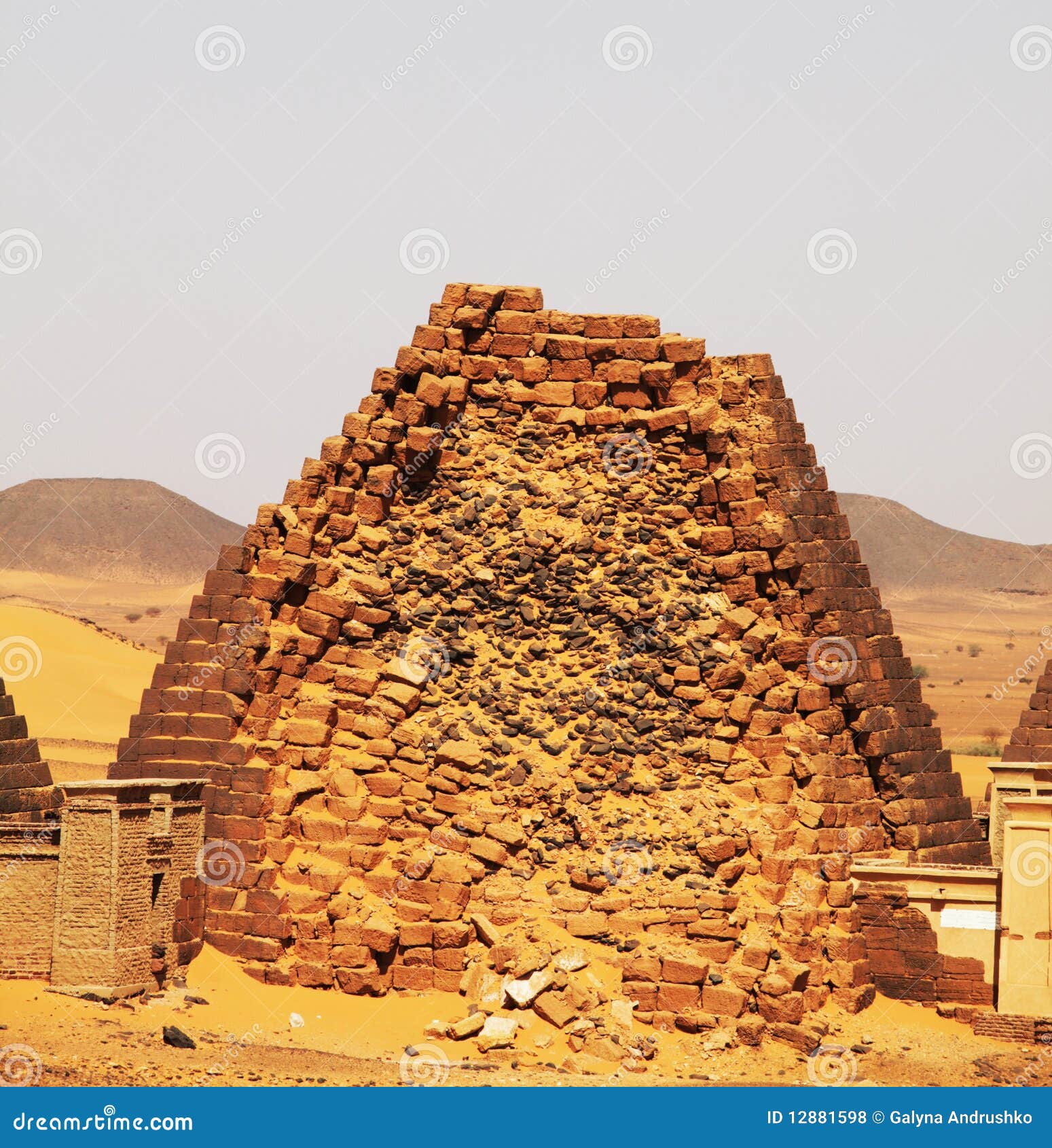 Pyramids in the Sudan stock photo. Image of great, eastern - 12881598