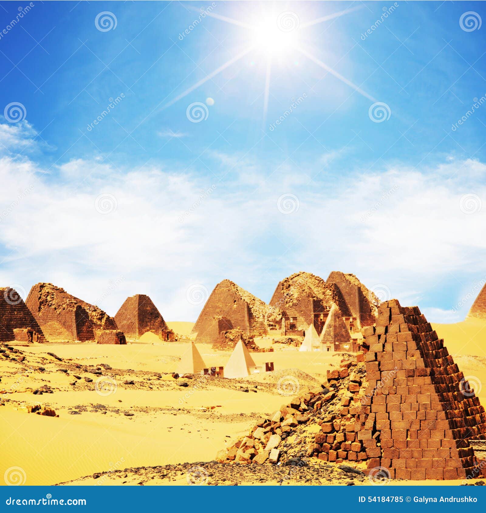 Pyramids in Sudan stock image. Image of heritage, legacy - 54184785