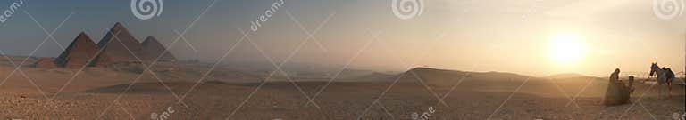 Pyramids Sunrise Blur 5000x878 Stock Image - Image of pharaoh, desert ...