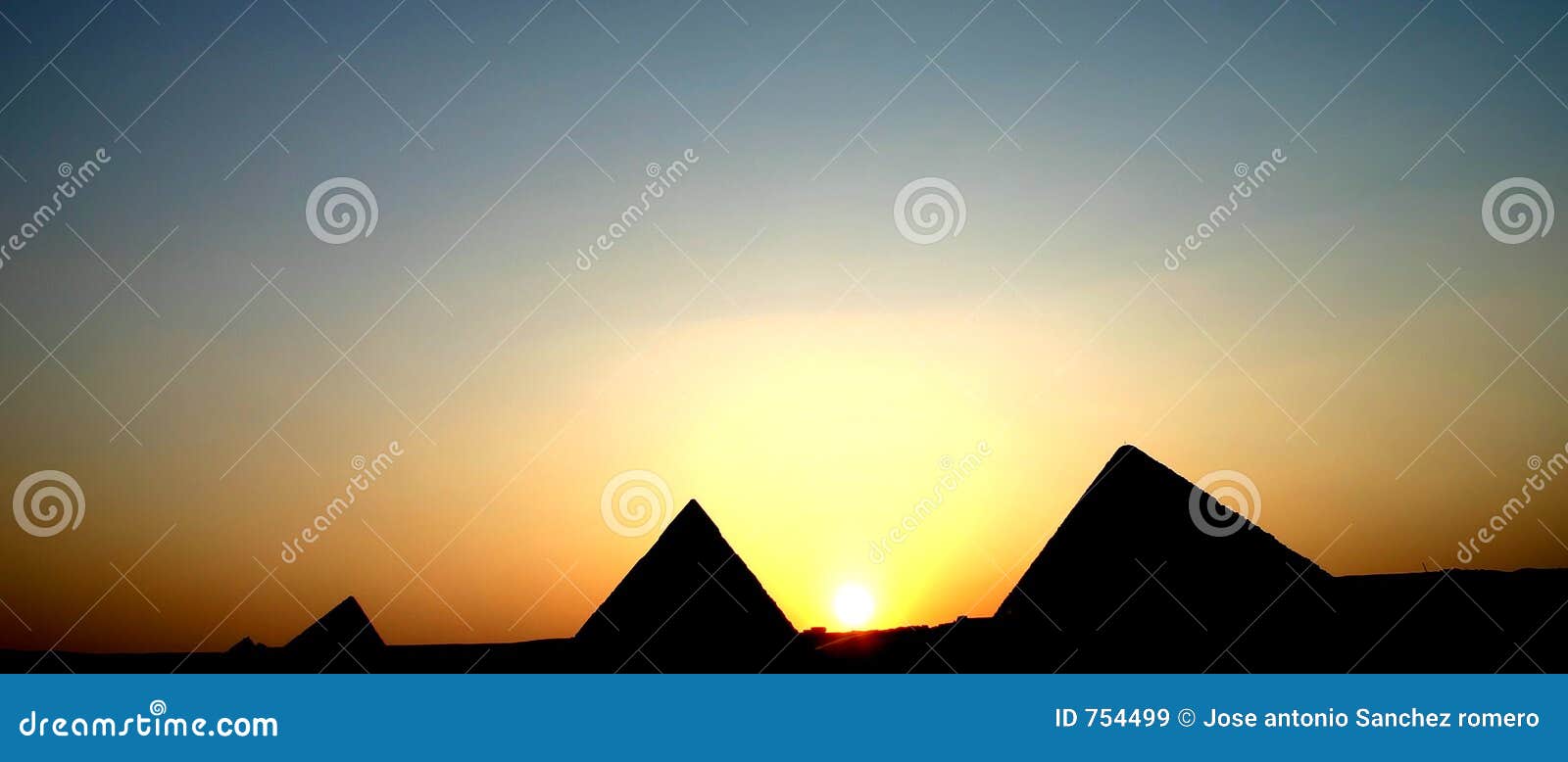 Pyramids sunset stock image. Image of egyptian, chefren - 754499