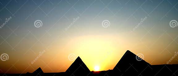Pyramids sunset stock image. Image of egyptian, chefren - 754499