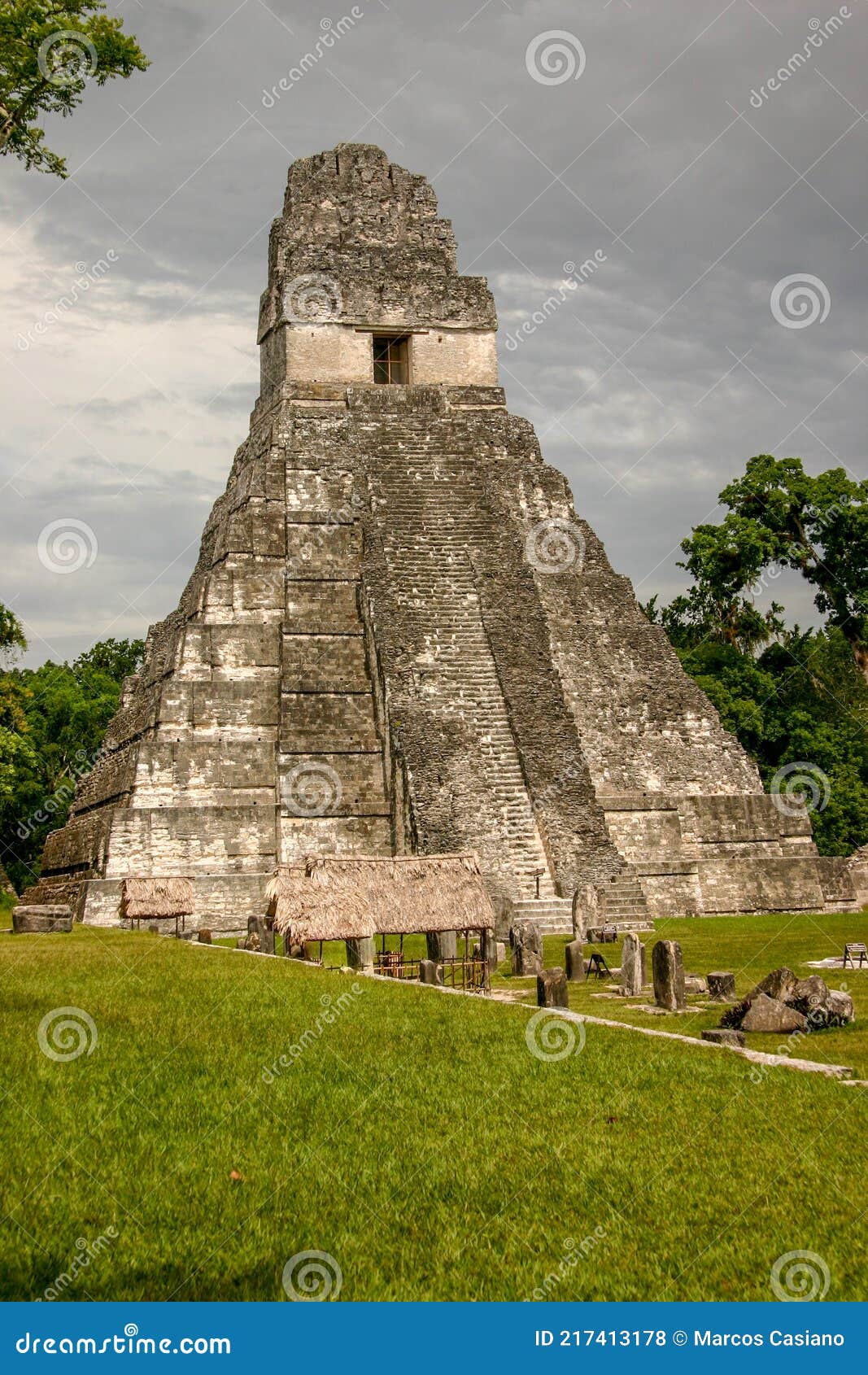 Pyramids Tikal Guatemala stock photo. Image of city - 217413178