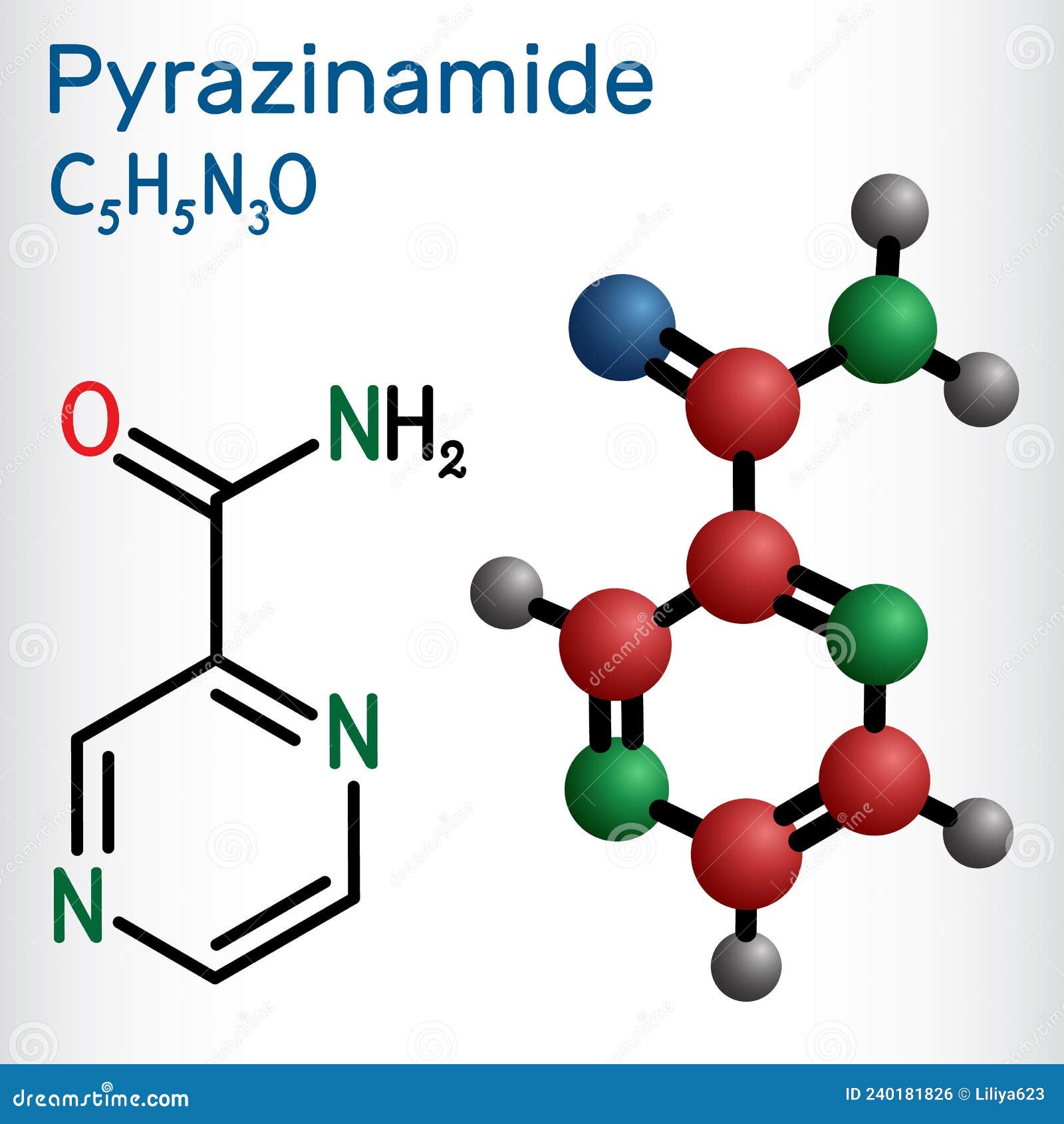 Pyrazinamide, Molecule. it is Antituberculosis Agent Used As a ...