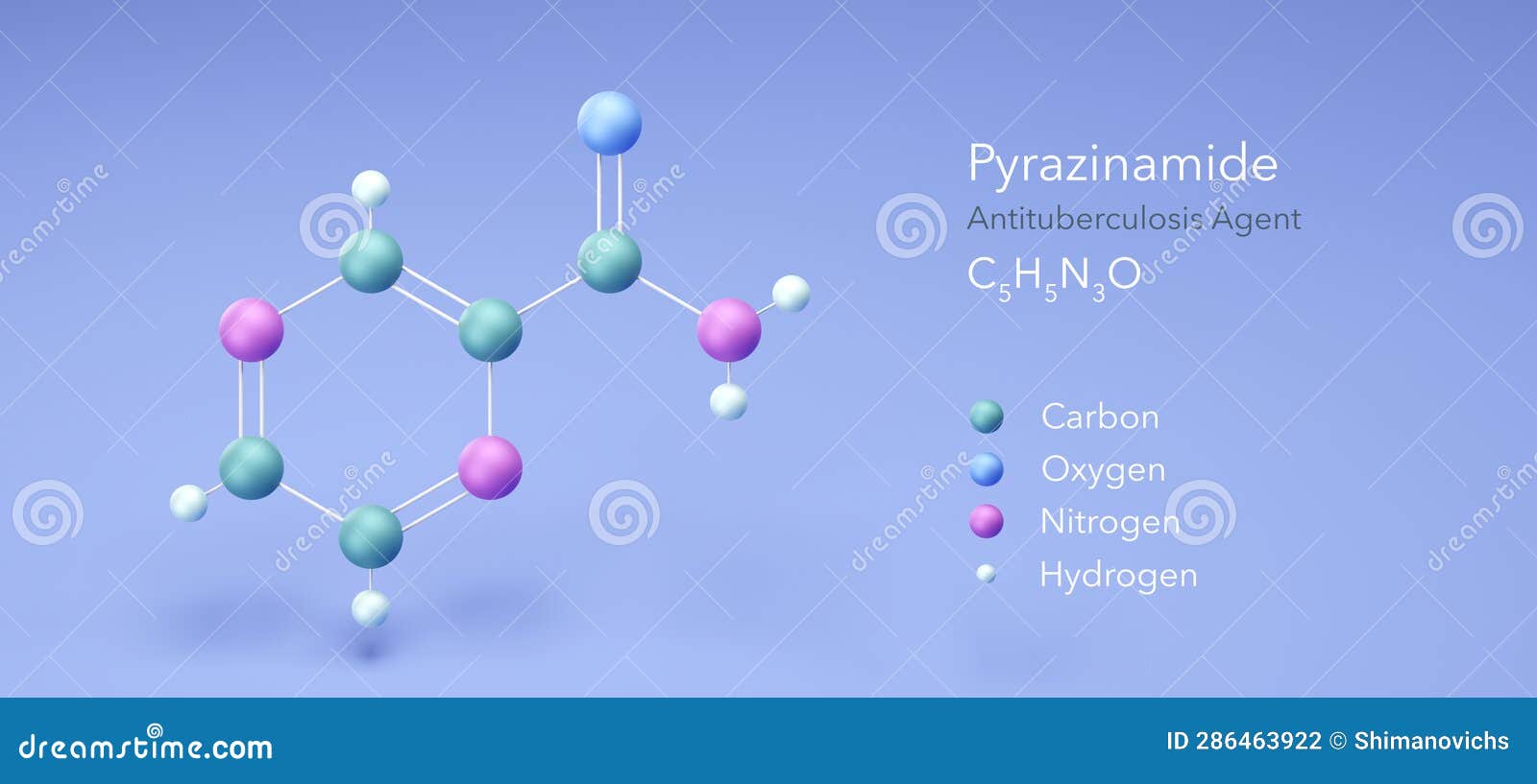 Pyrazinamide Molecule, Antituberculosis Agents, Molecular Structure ...